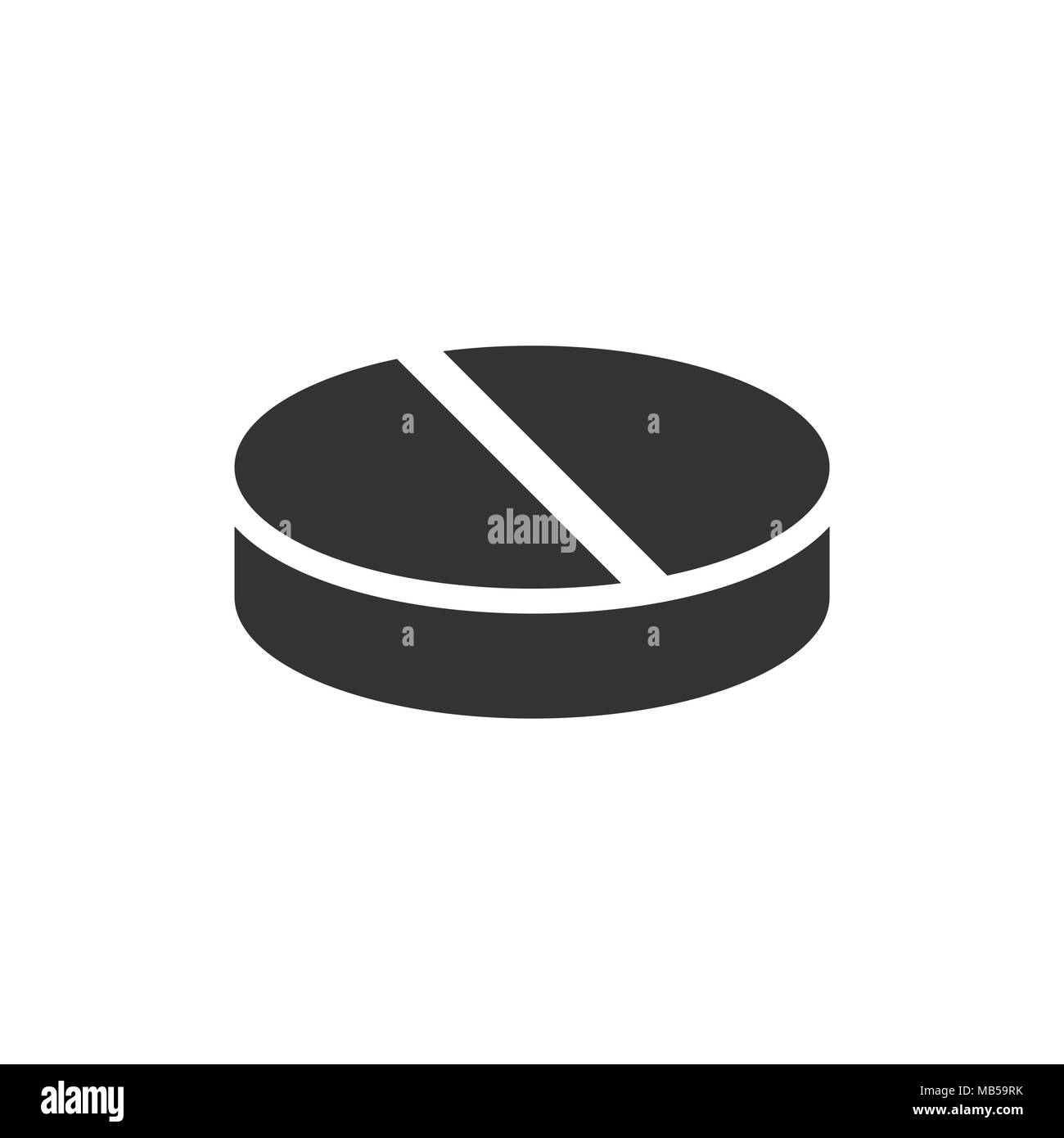 Pill vector icon in flat style. Tablet illustration on white isolated ...