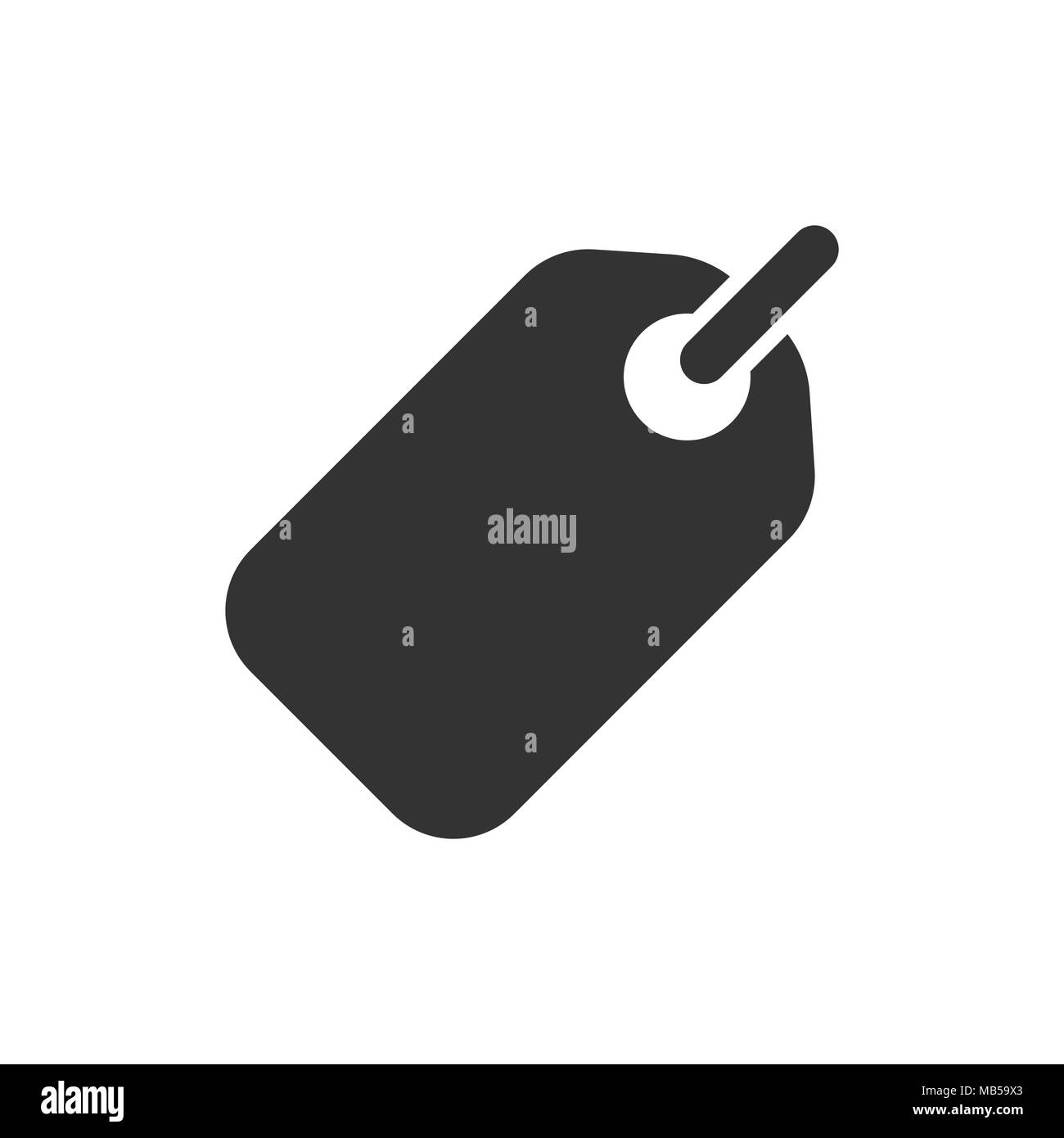 Empty tag icon in flat style. Discount sticker illustration on white ...