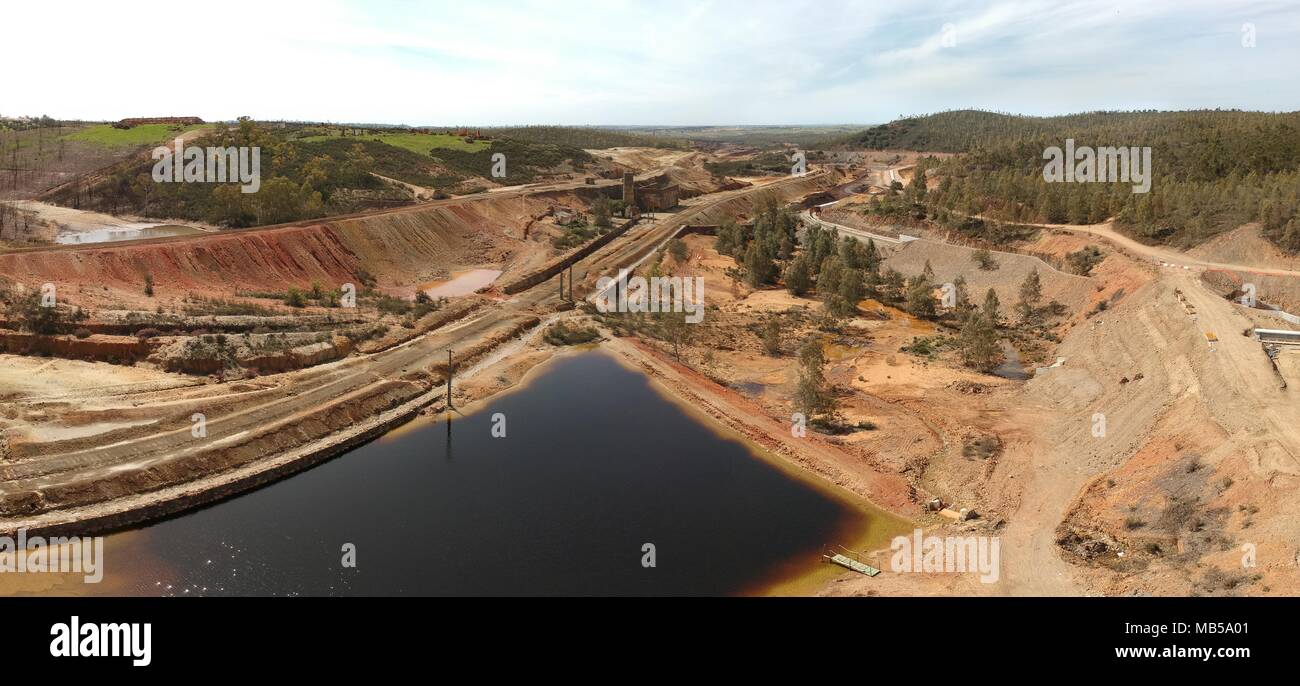 Aerial view of the huge copper mine Stock Photo - Alamy