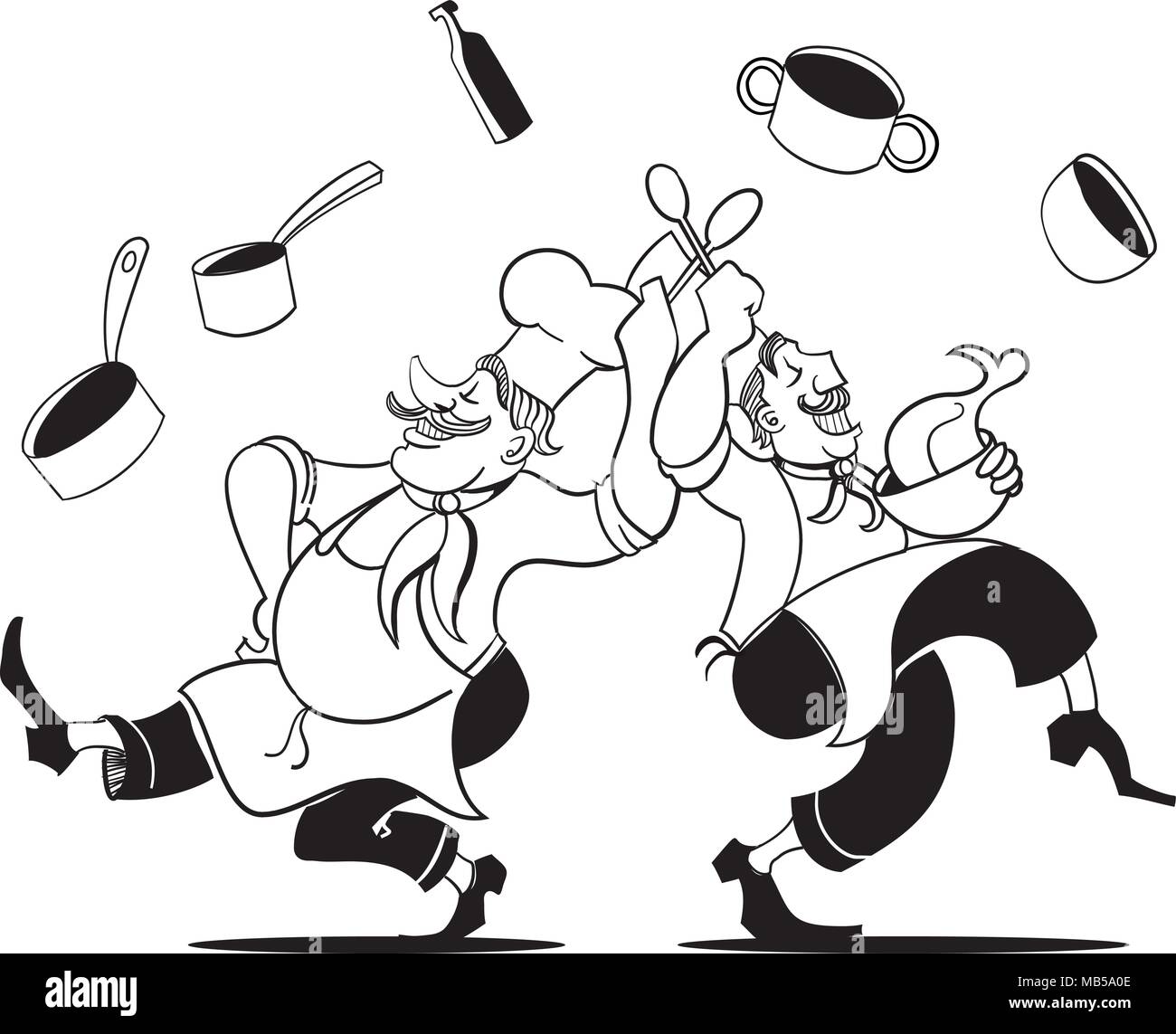 Cooks dancing - vector illustration Stock Vector Image & Art - Alamy