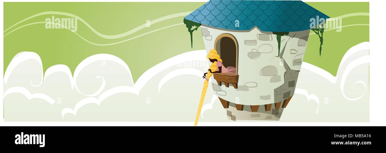 Rapunzel tower illustration hi-res stock photography and images - Alamy