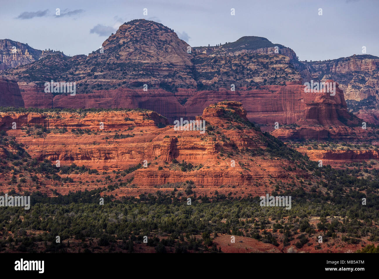 Colorful Mescal Mountain and various red rock formations with Secret ...