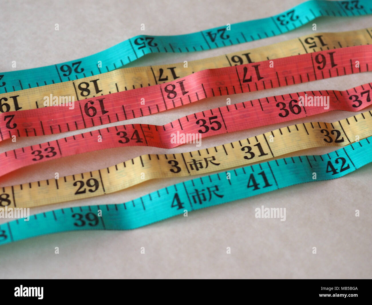 Tailor tape ruler in Cun aka the Chinese Inch measuring unit Stock ...