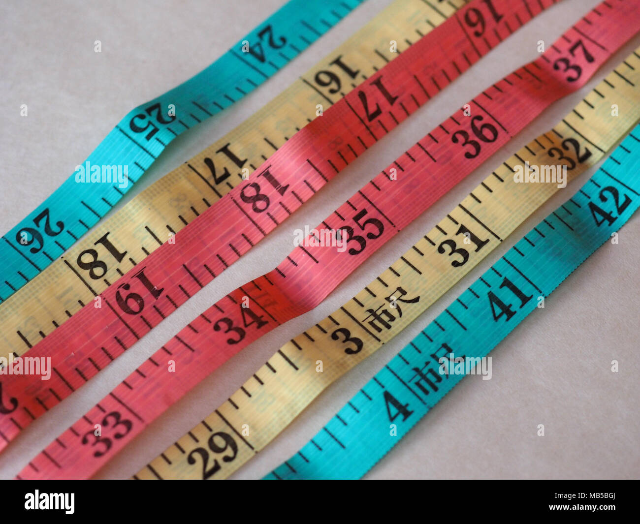 Tailor tape ruler in Cun aka the Chinese Inch measuring unit Stock ...