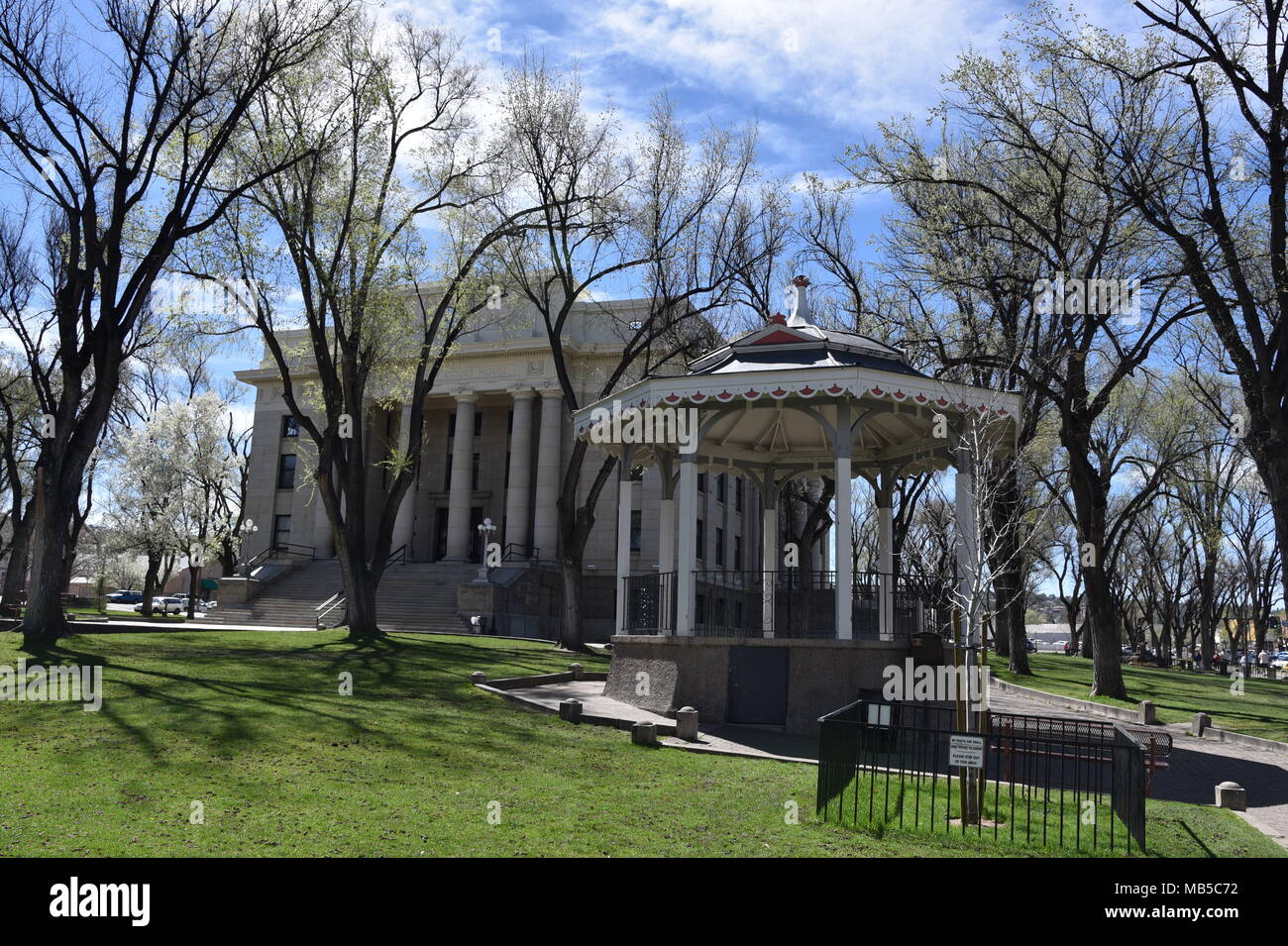 Yavapai County Courthouse and gazebo in Prescott Arizona Stock Photo ...