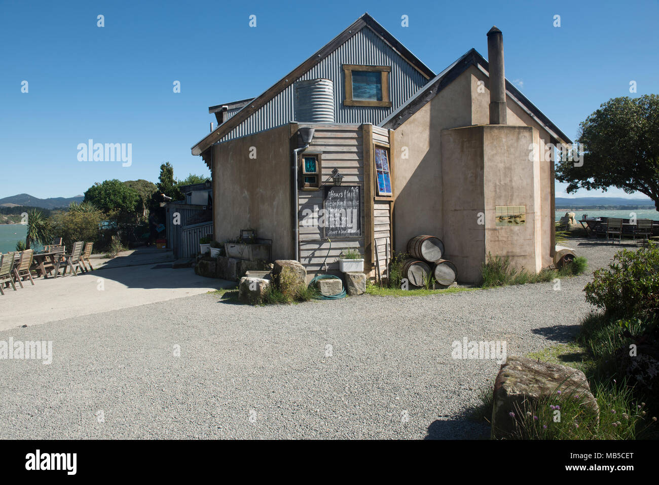 Fleur's Place famous seafood restaurant, Moeraki, Otago, New Zealand ...