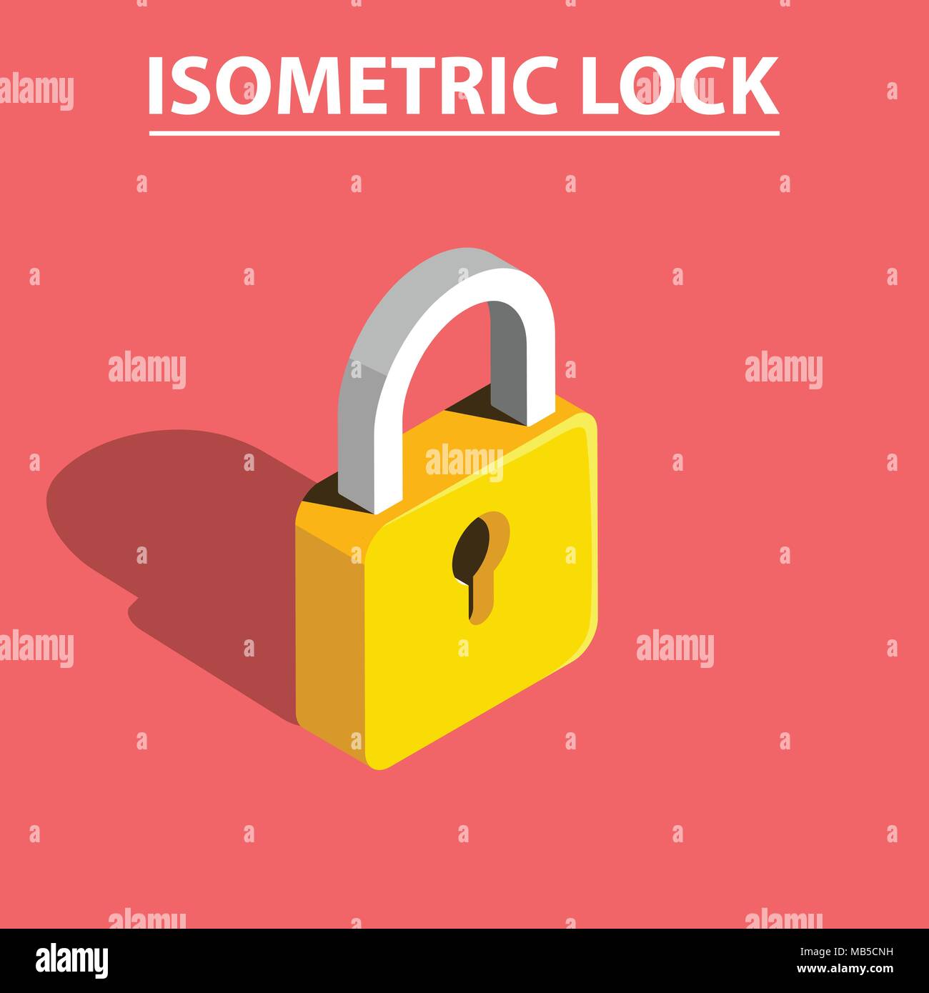Lock key icon isometric hi-res stock photography and images - Alamy