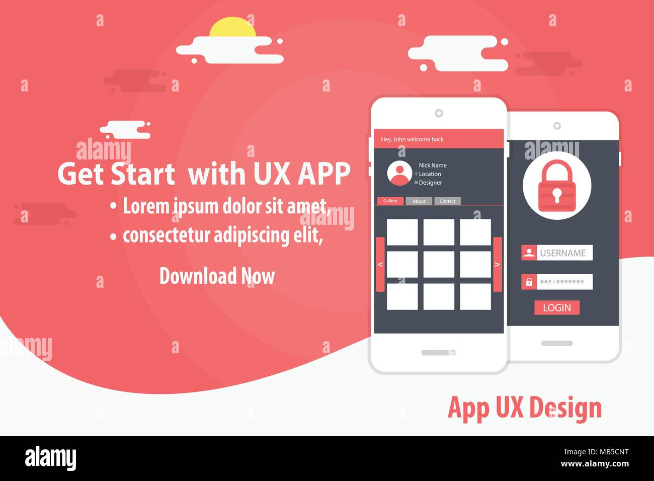 Mobile template hi-res stock photography and images - Alamy