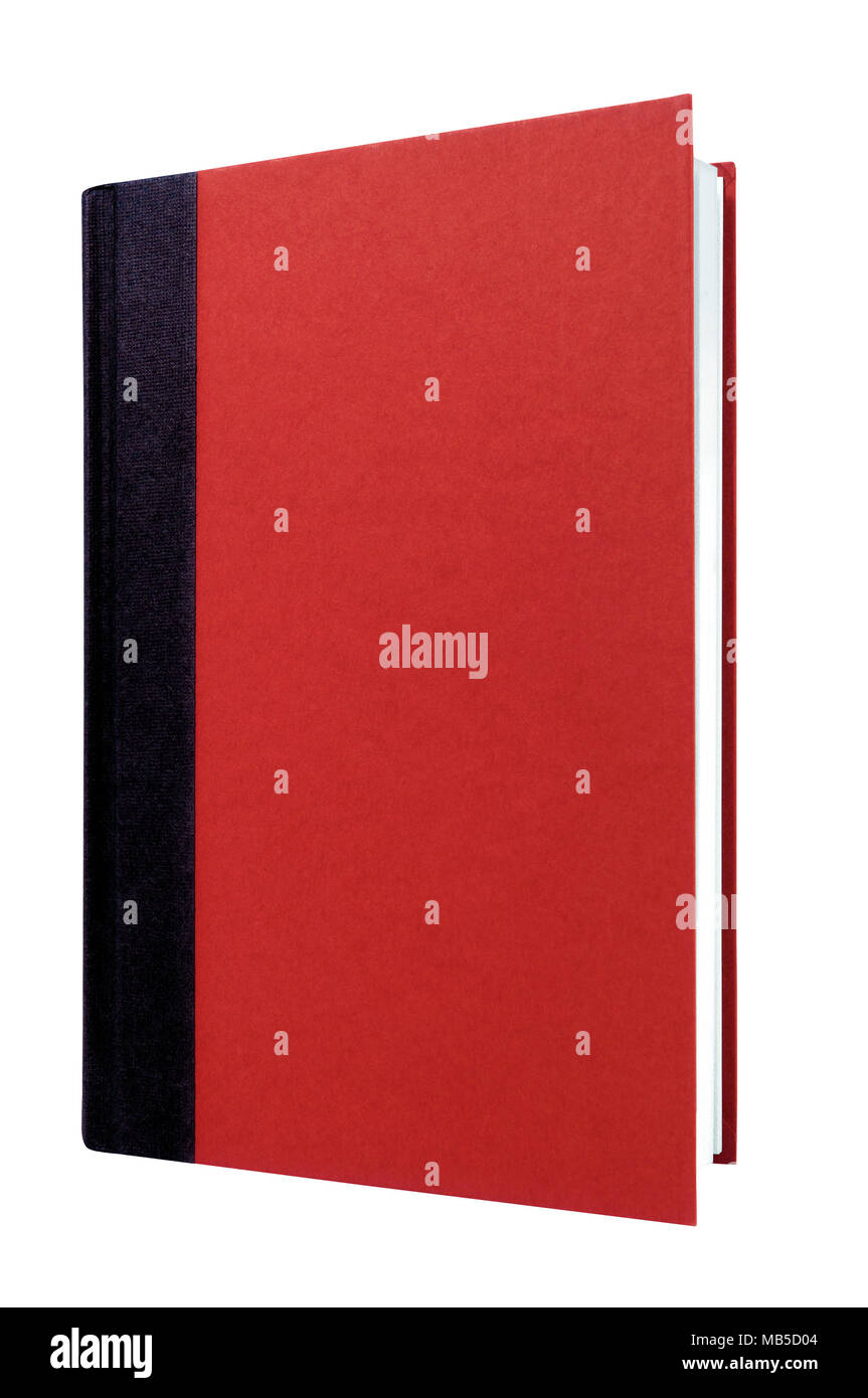 Red hardcover book front cover upright vertical isolated on white Stock ...