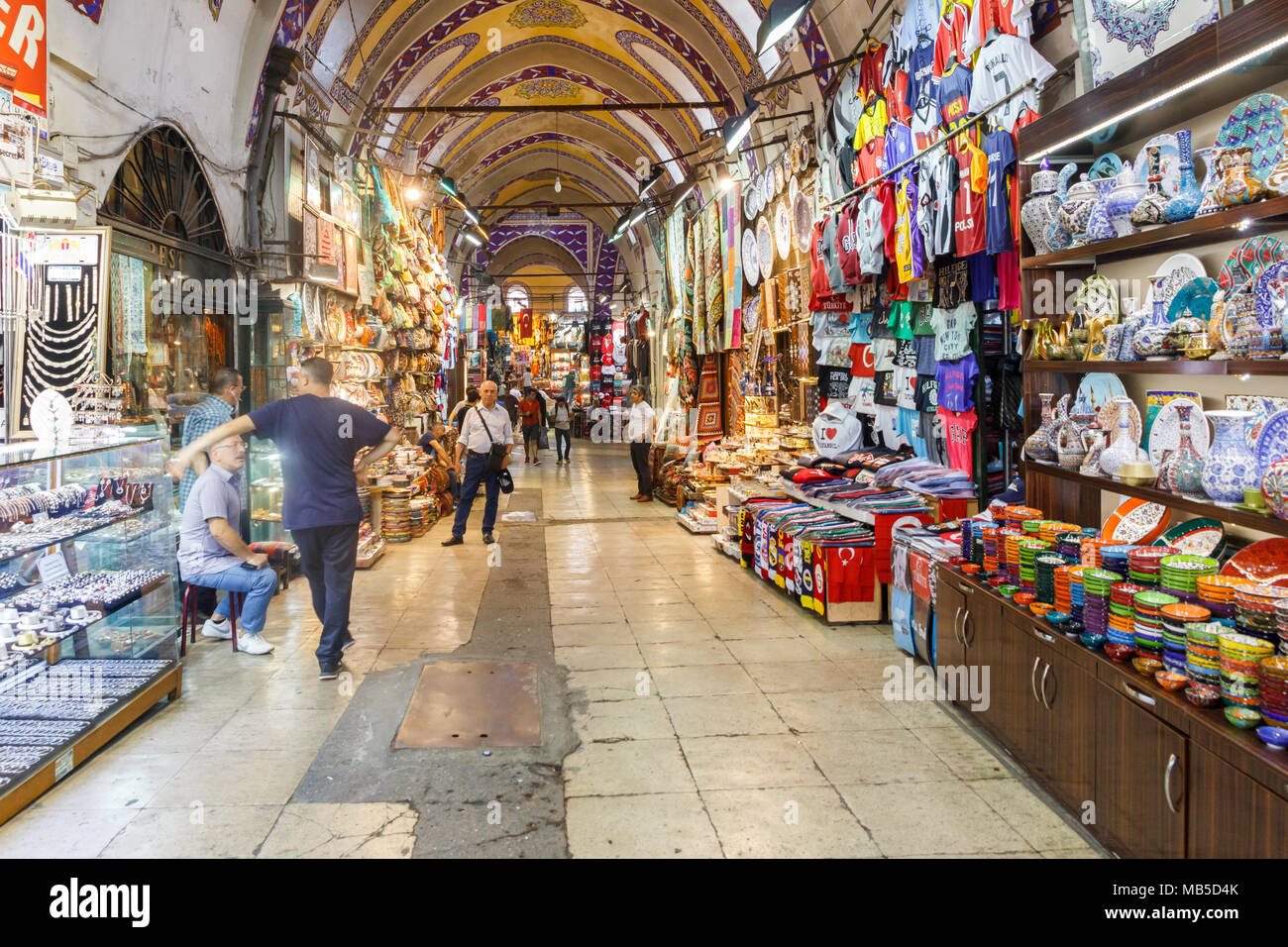 Inside, Grand Bazaar, Itanbul, Turkey Stock Photo - Alamy