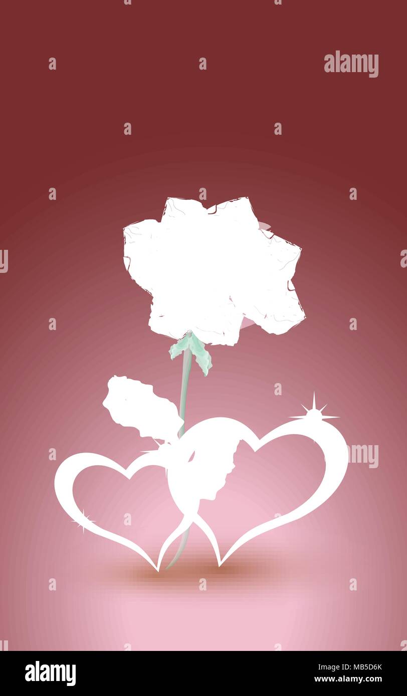 Gold, jewelry hearts with rose. Vector eps10 illustration Stock Vector ...