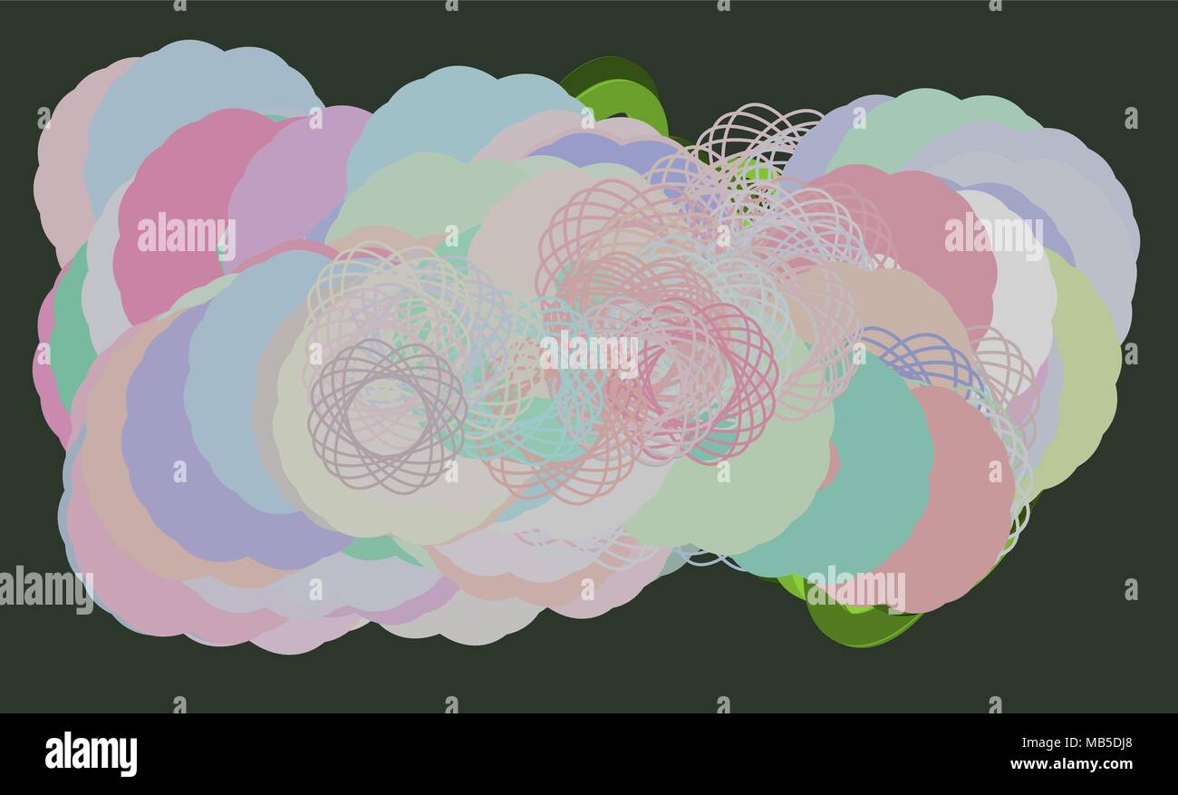 Background abstract oval & mixed pattern for design. Vector ...