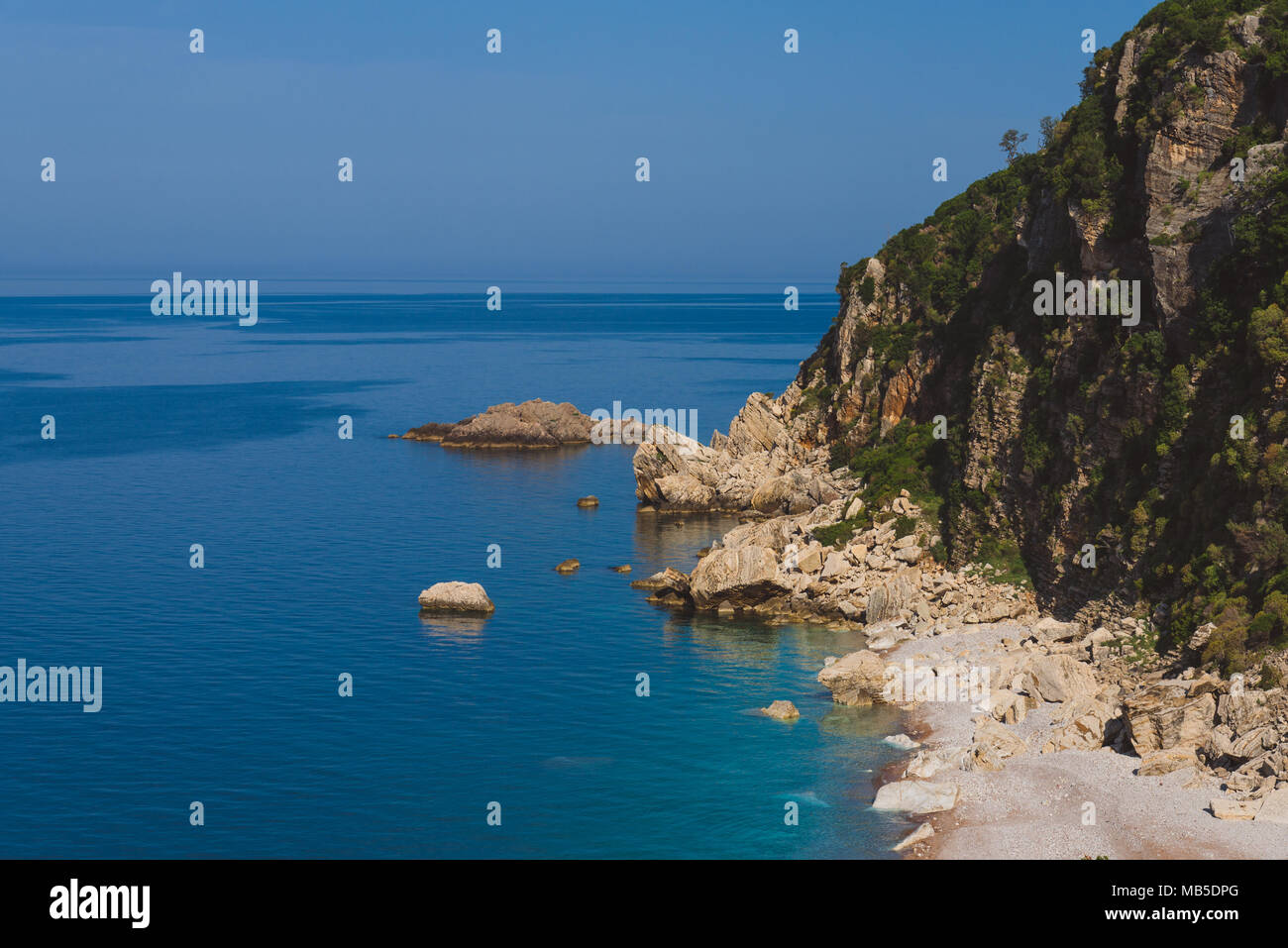 Pebble Beach near Perazica Do, Montenegro Stock Photo - Alamy