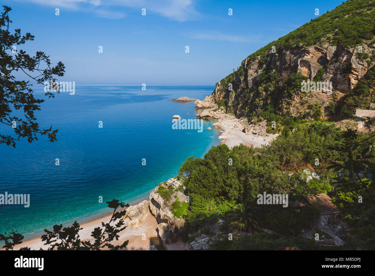 Pebble Beach near Perazica Do, Montenegro Stock Photo - Alamy