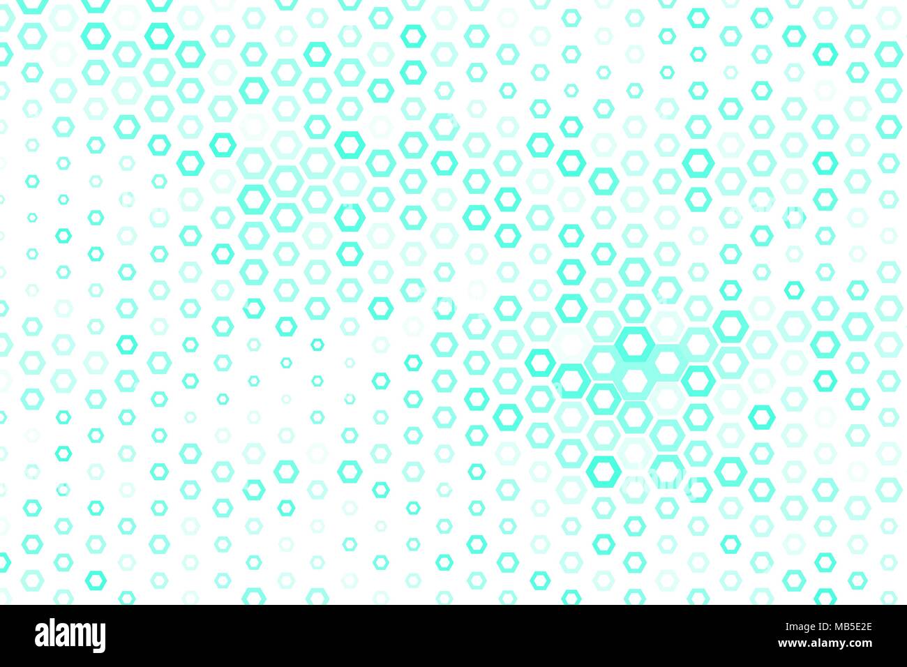 Color abstract hexagon pattern generative art background. Style of mosaic or tile. Vector ...
