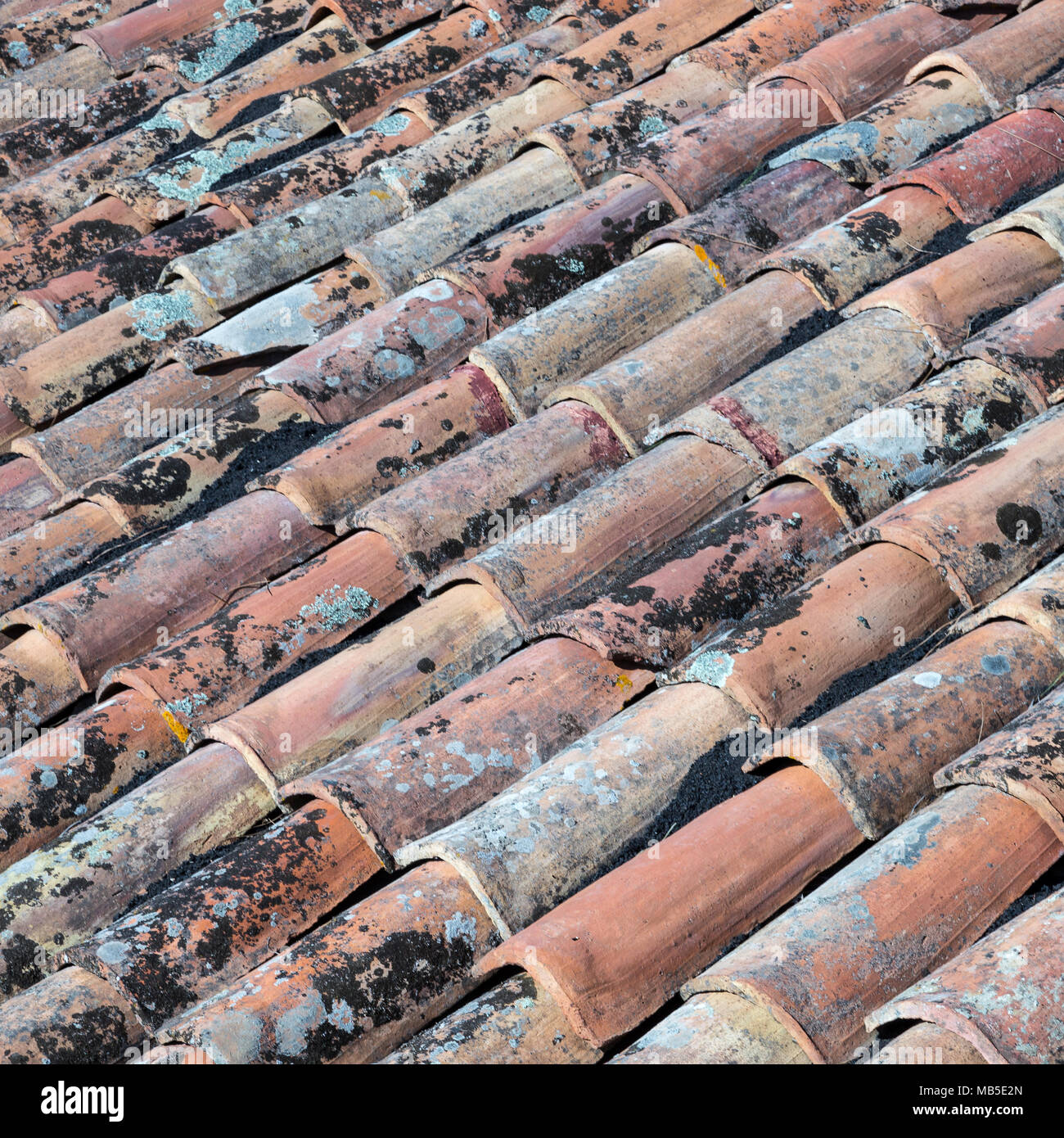 detail of an ancient Italian roof. Ideal for background Stock Photo - Alamy