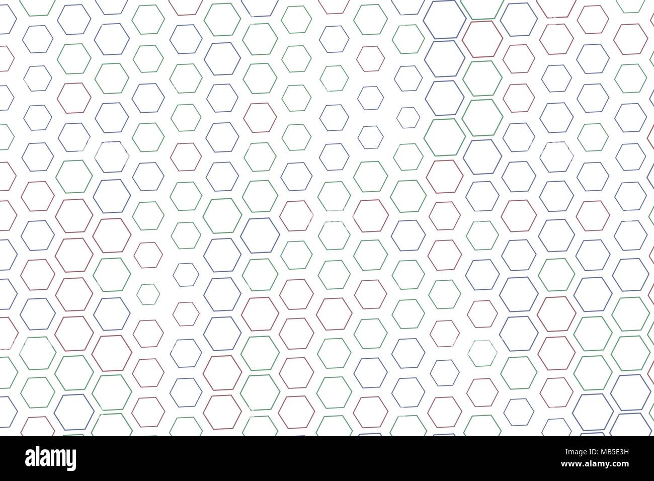 Shape of hexagon, abstract background pattern. Style of mosaic or tile ...