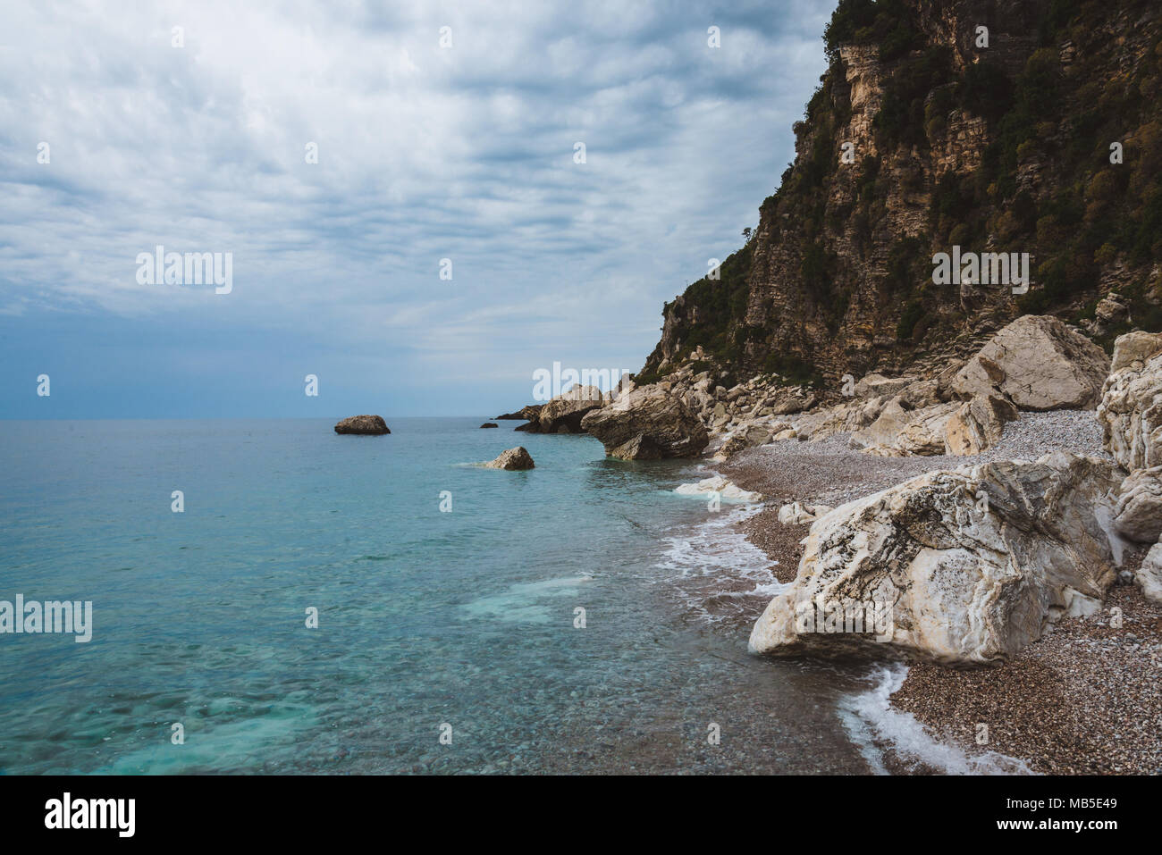 Wild Montenegro coast with Rocks Stock Photo - Alamy
