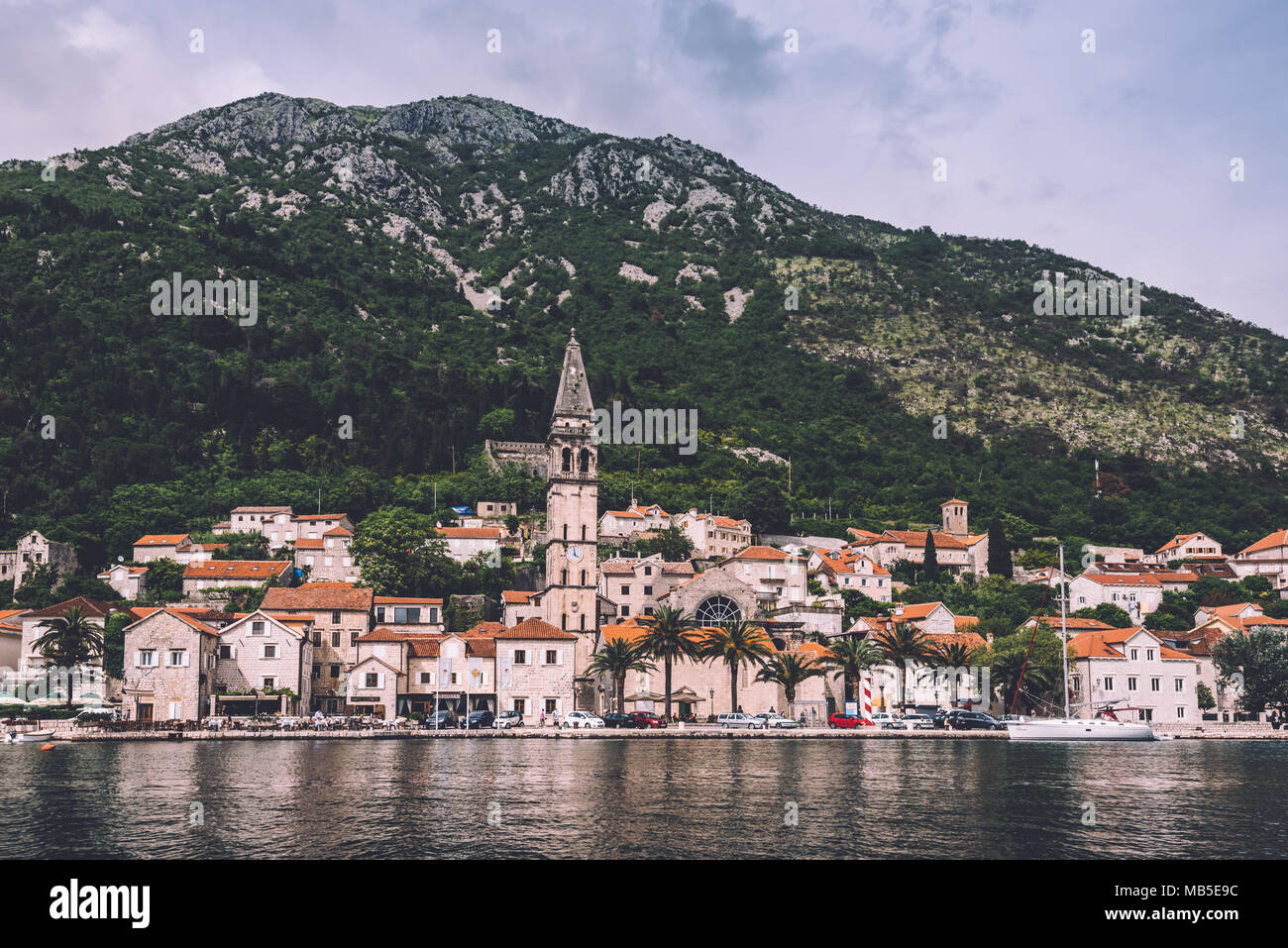 Perast Town on Kotorska Bay in Montenegro Stock Photo - Alamy