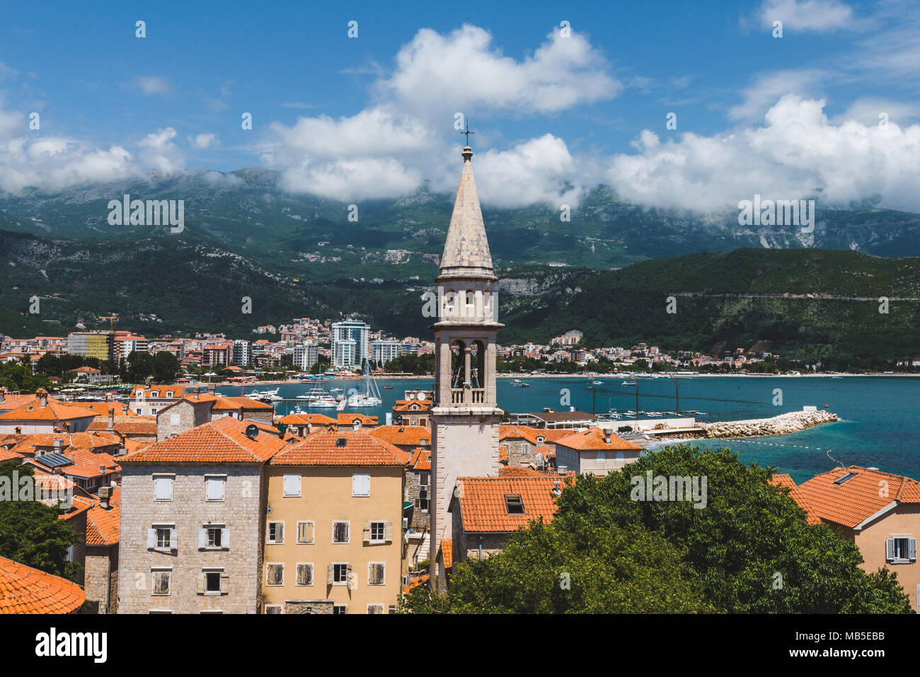 Old town budva panorama hi-res stock photography and images - Alamy