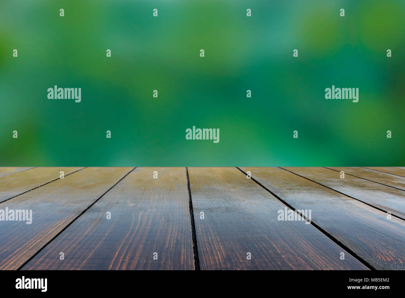 Wooden board empty table in front of blurred background. Old wooden ...