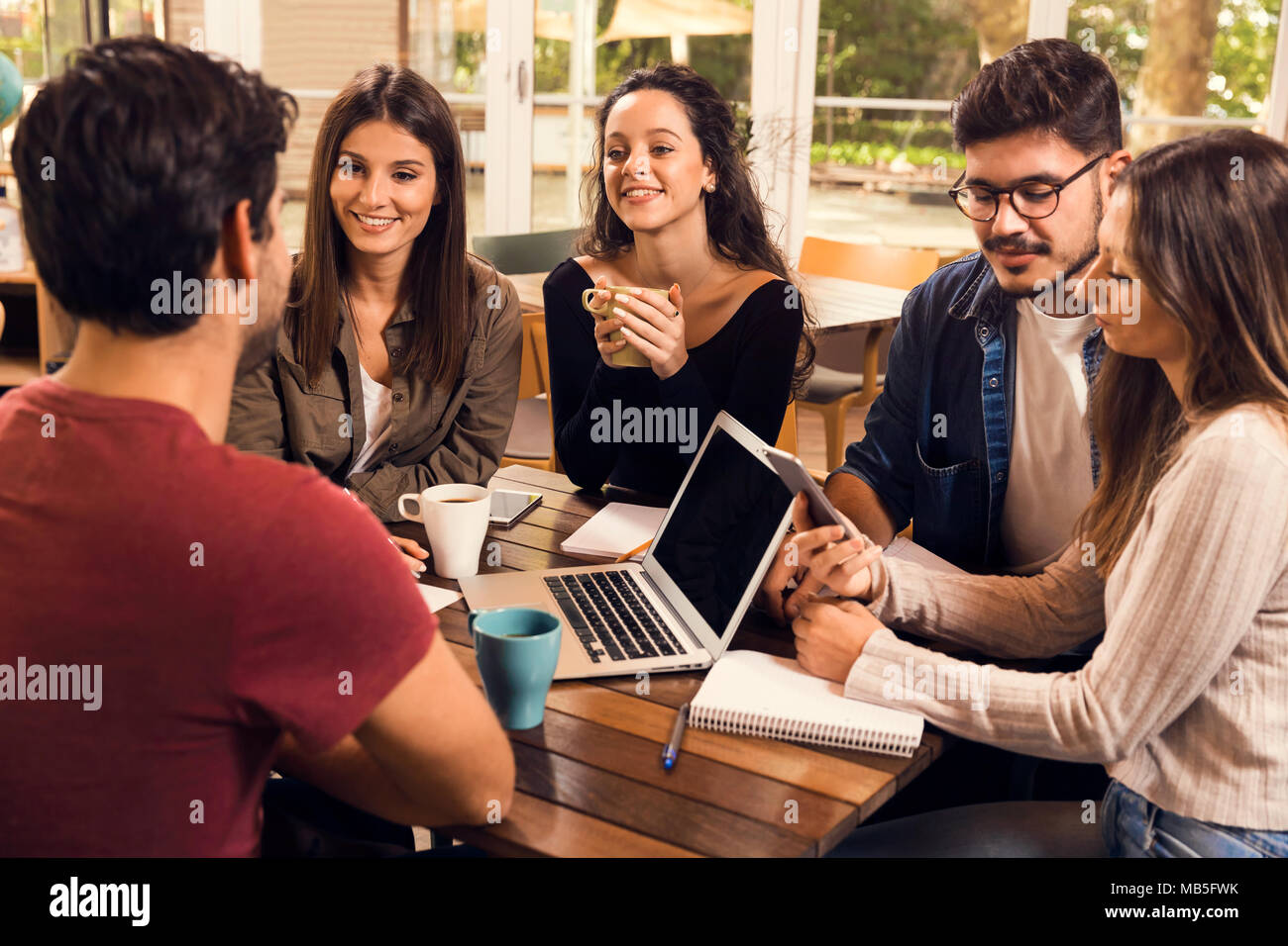 Young friends students studying hi-res stock photography and images - Alamy