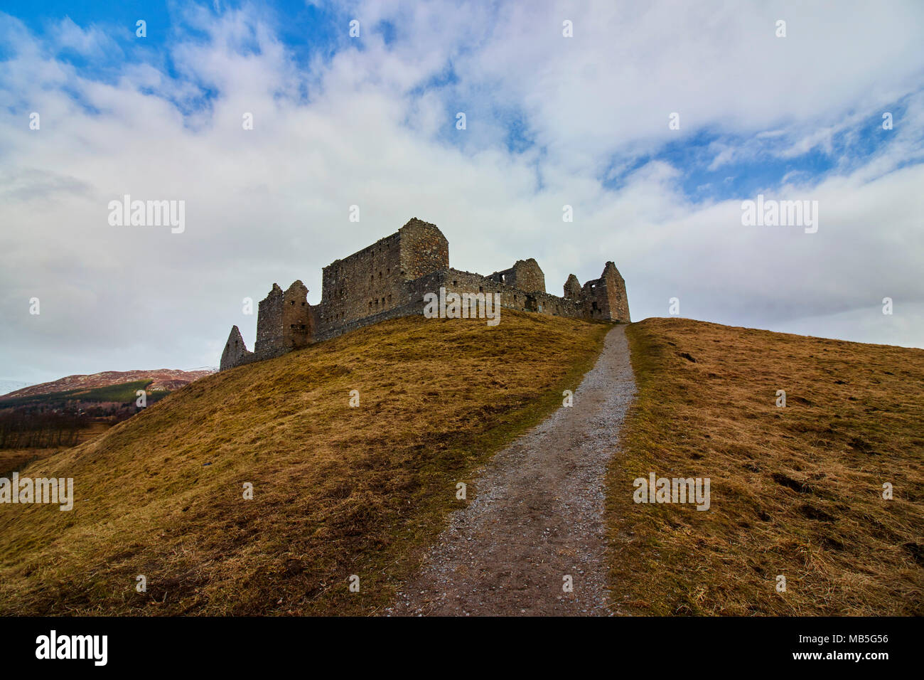 A view of the ruin of Ruthven Barracks, Scotland Stock Photo - Alamy