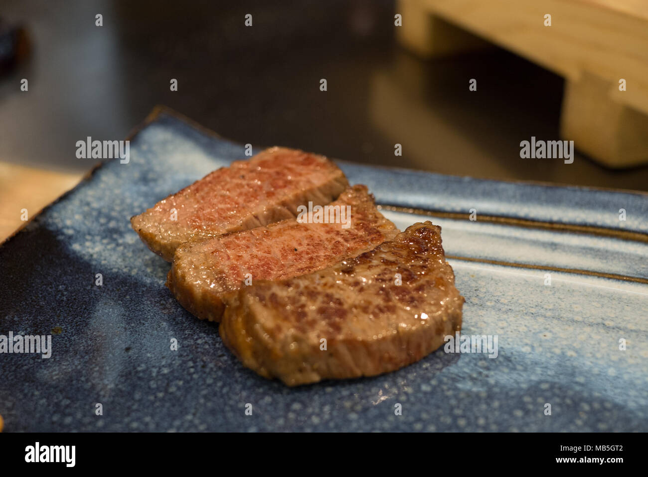 Premium Kobe Wagyu rump steak from Kobe Japan Stock Photo - Alamy