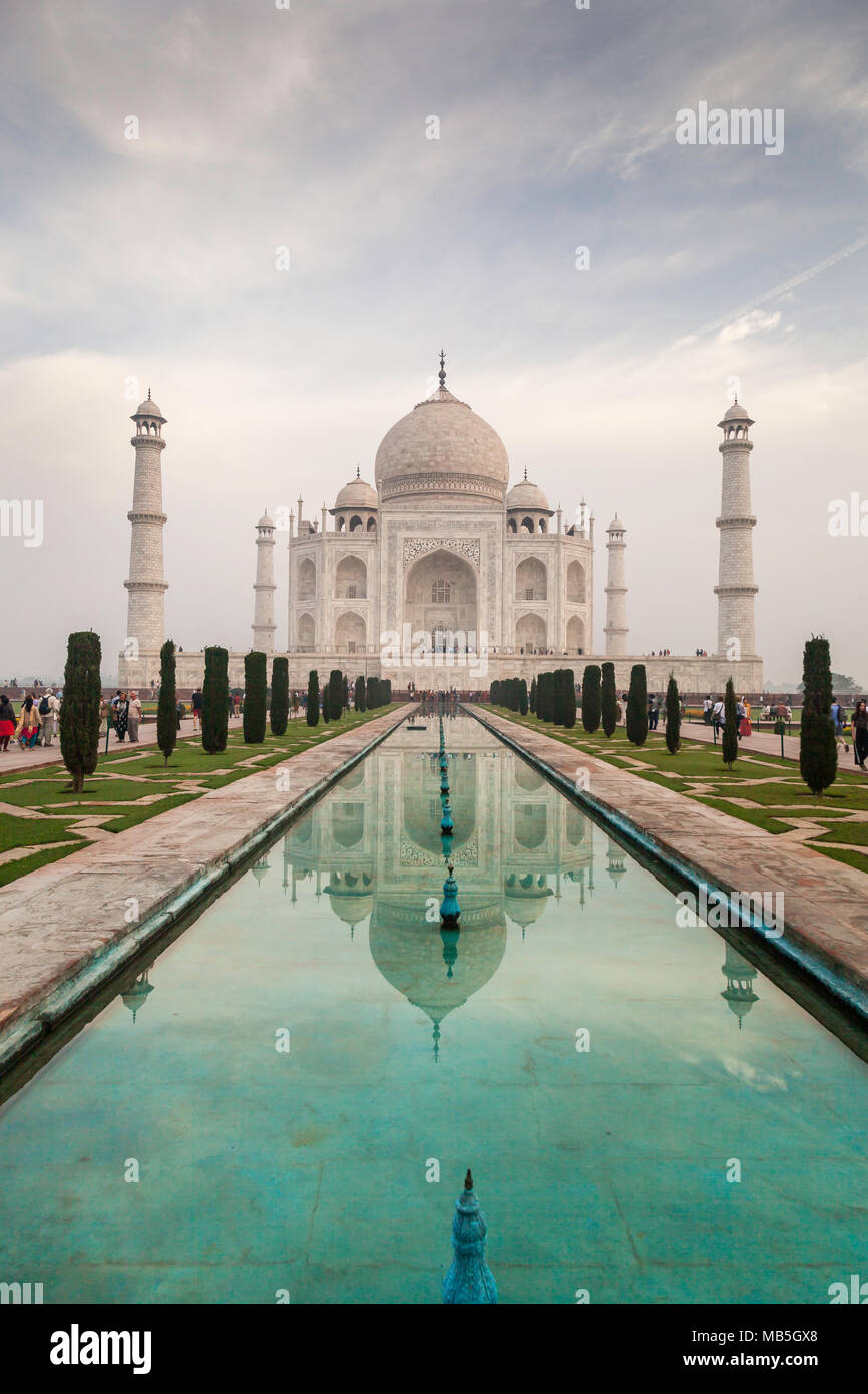 The Taj Mahal is an ivory-white marble mausoleum on the south bank of ...