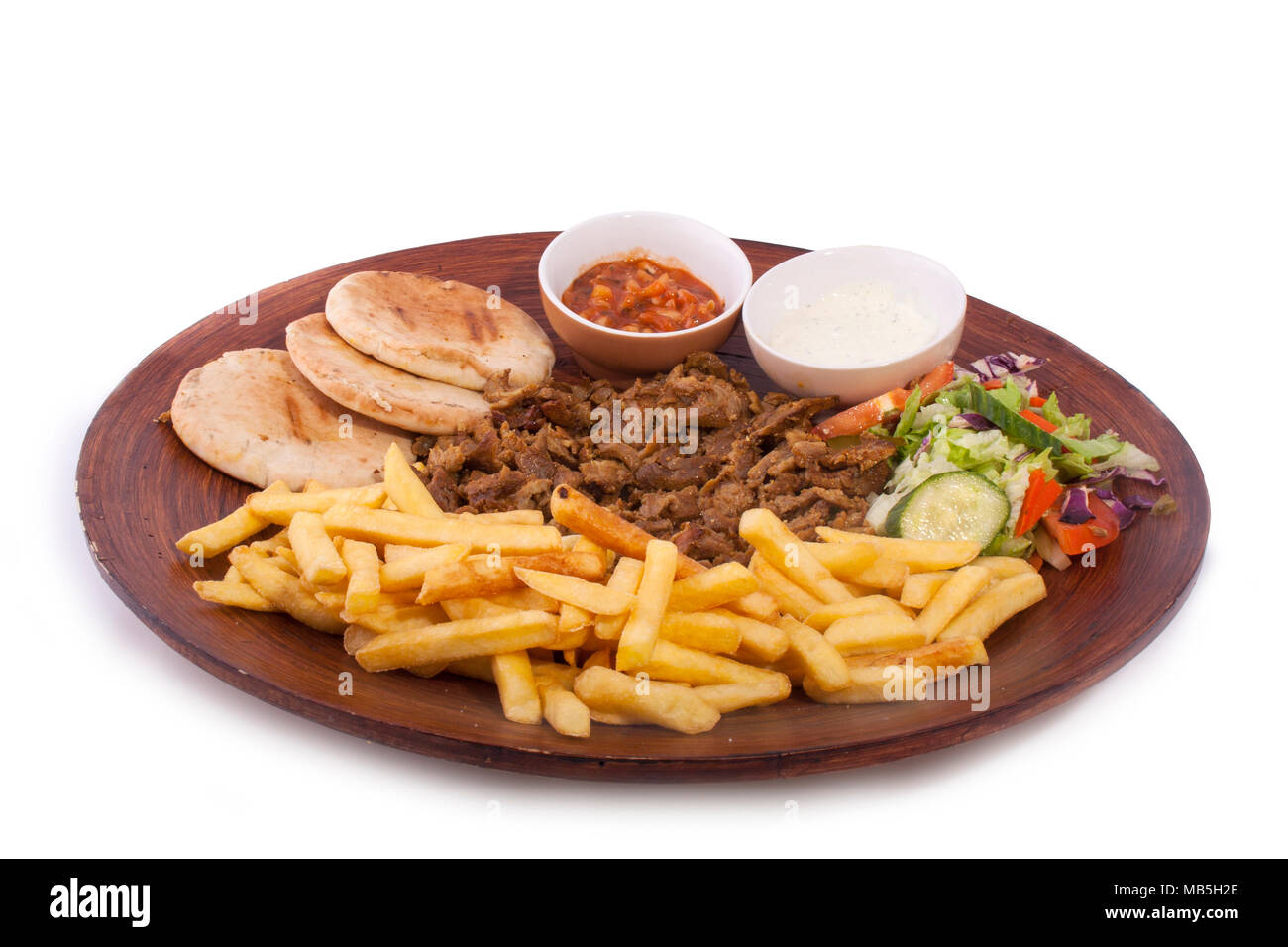 Shawarma dish isolated on a white background Stock Photo - Alamy