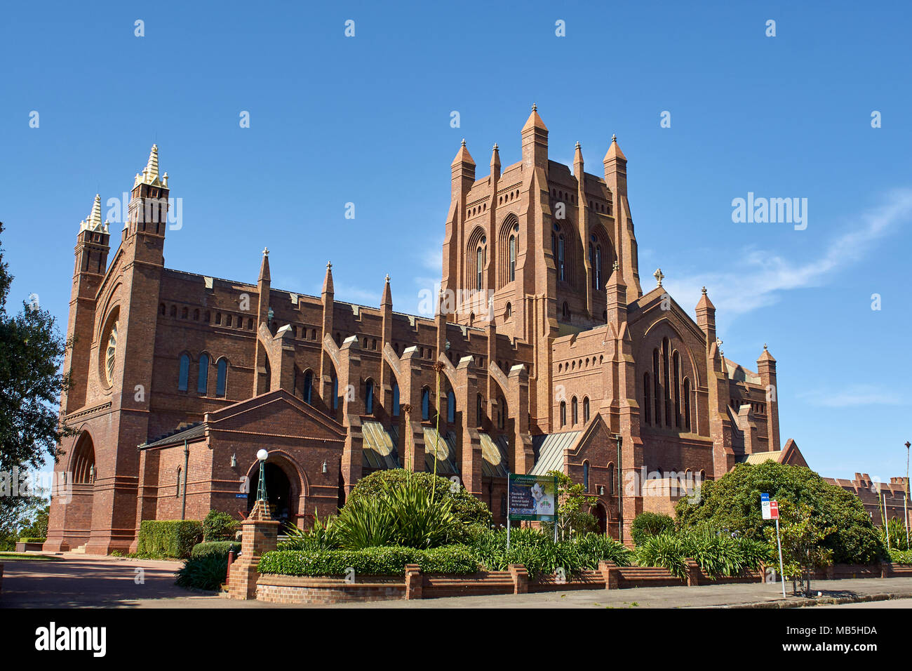 image of christ church cathedral in newcastle nsw Stock Photo - Alamy