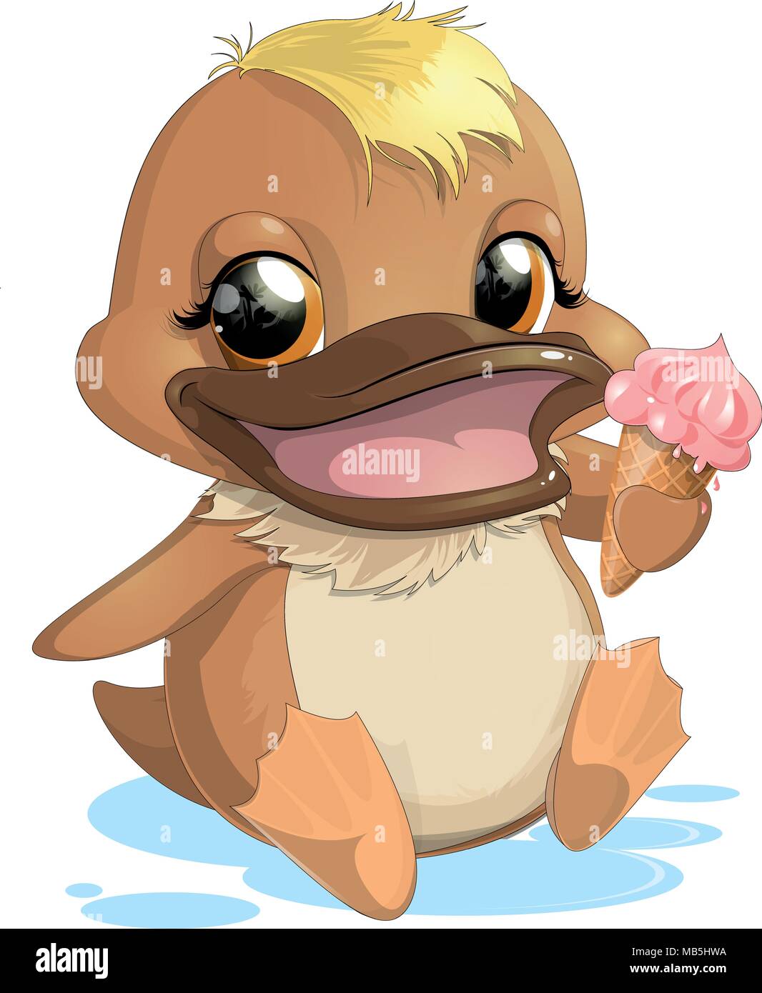 Happy duck cartoon hi-res stock photography and images - Alamy