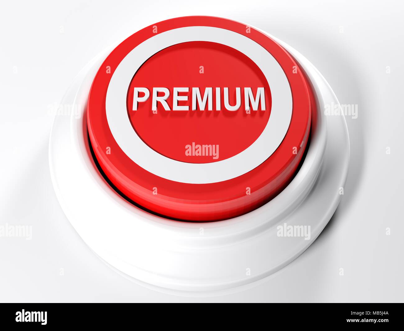 PREMIUM red push button - 3D rendering Stock Photo - Alamy