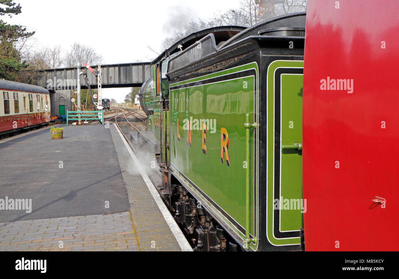 LNER B12 Class 4-6-0 steam locomotive 8572 ready to roll at the North ... LNER B12 Class 4-6-0 steam locomotive 8572 ready to roll at the North ...