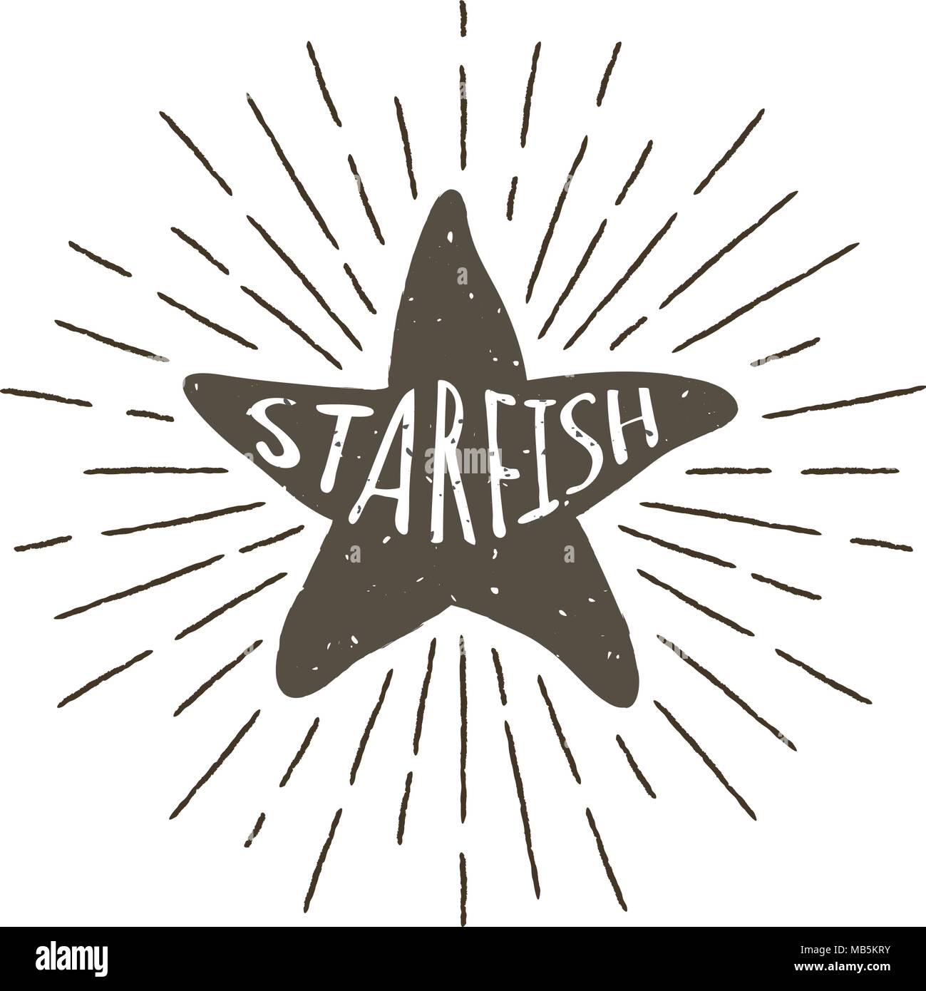 Starfish Vector Vintage
