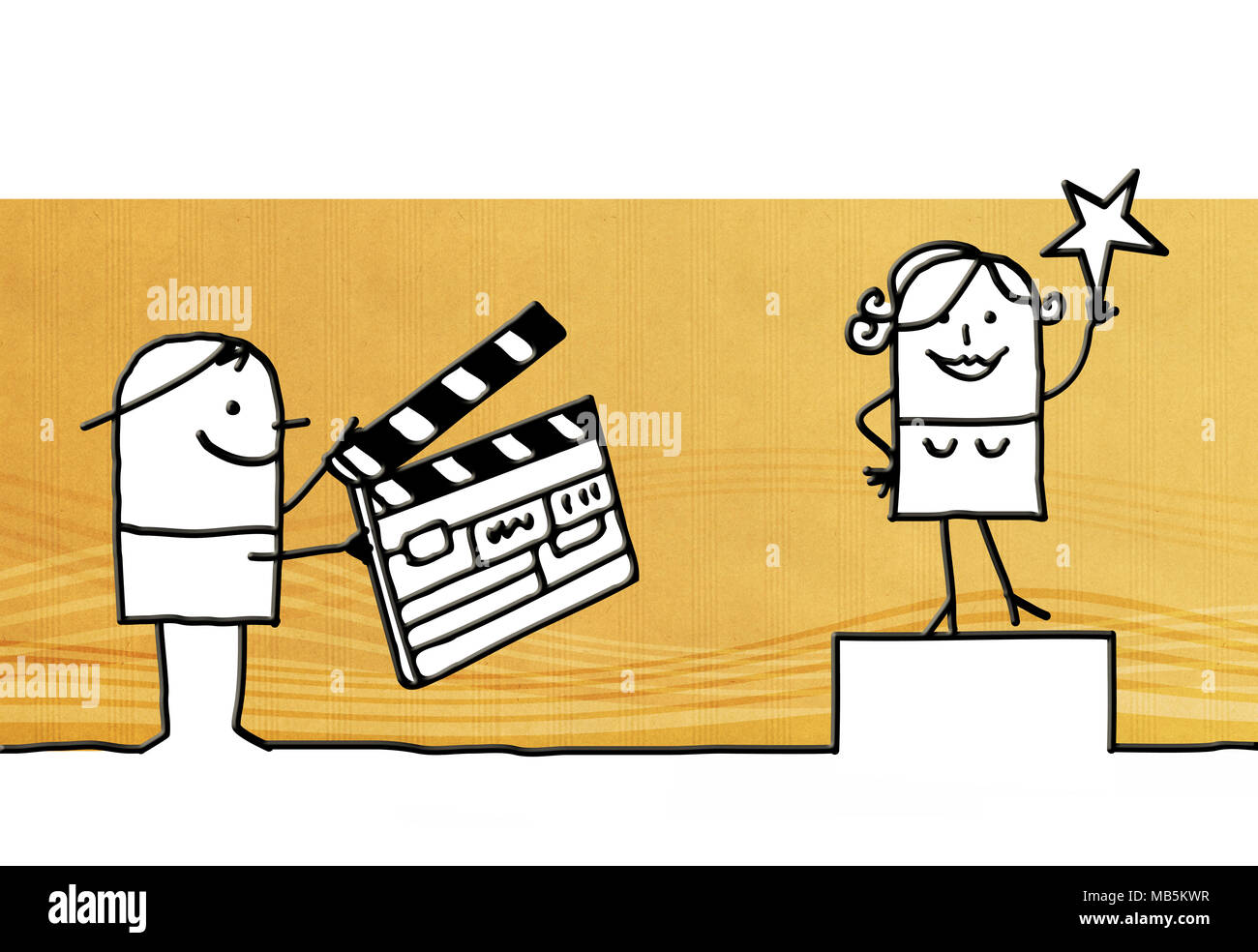 Cartoon characters and movie making Stock Photo - Alamy