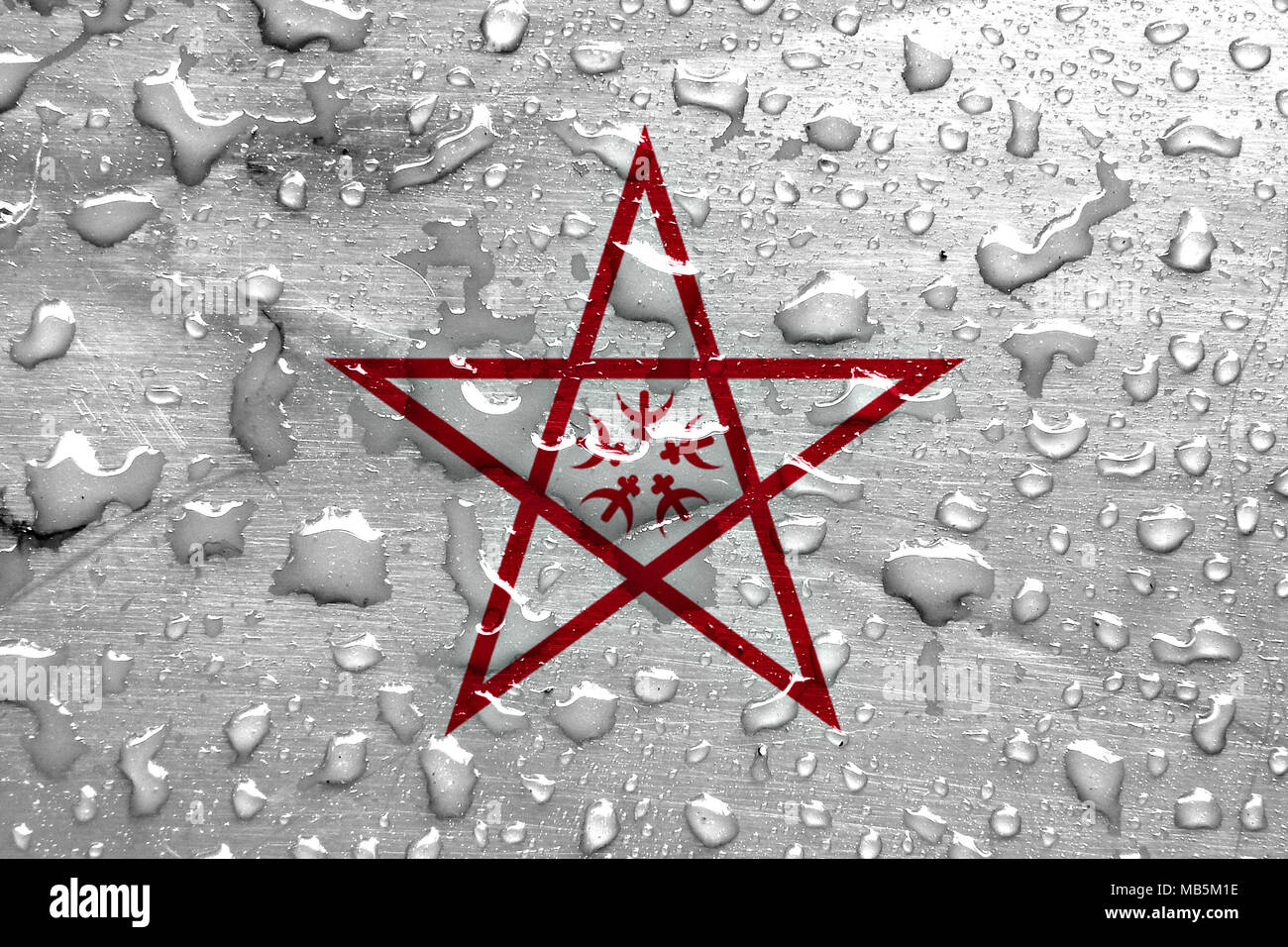 flag of Nagasaki with rain drops Stock Photo - Alamy