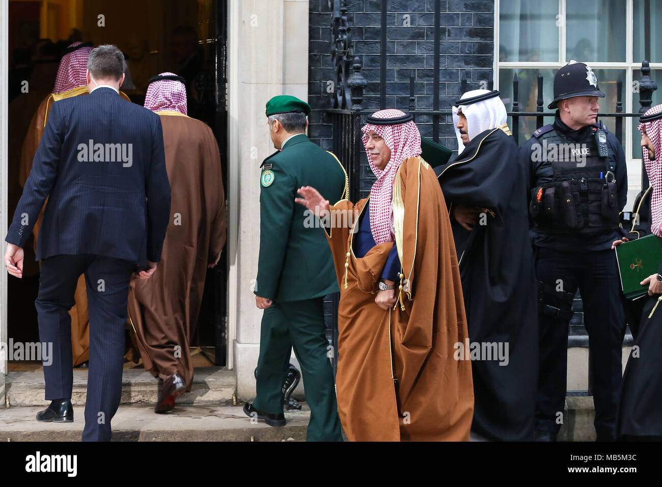 Britain's Prime Minister Theresa May welcomes His Royal Highness ...