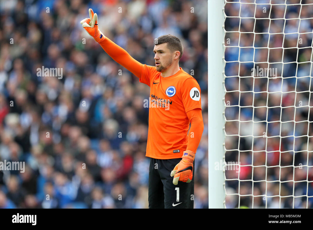 Brighton & Hove Albion goalkeeper Mathew Ryan Stock Photo - Alamy