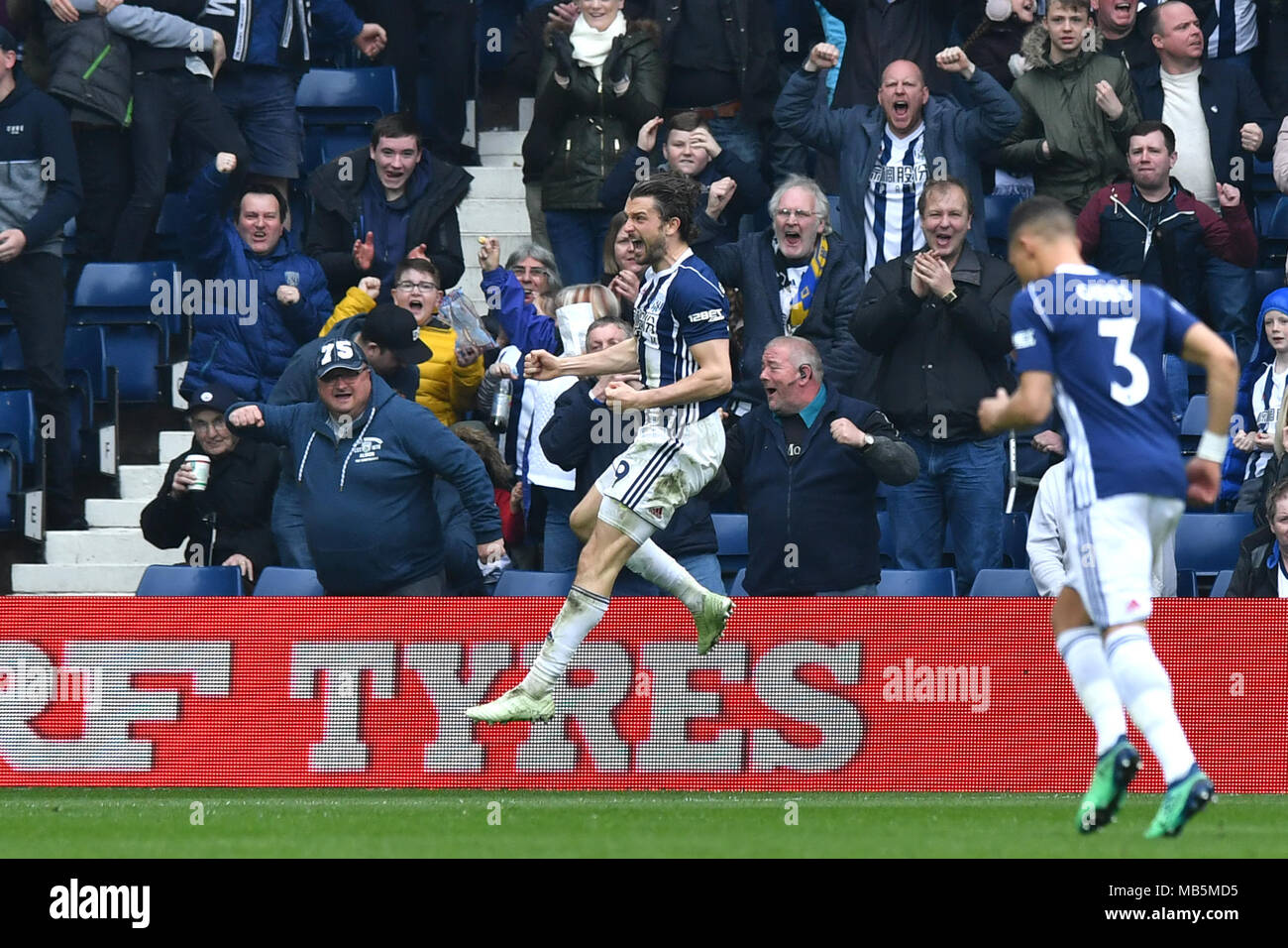 West Bromwich Albion's Jay Rodriguez celebrates scoring his side's ...