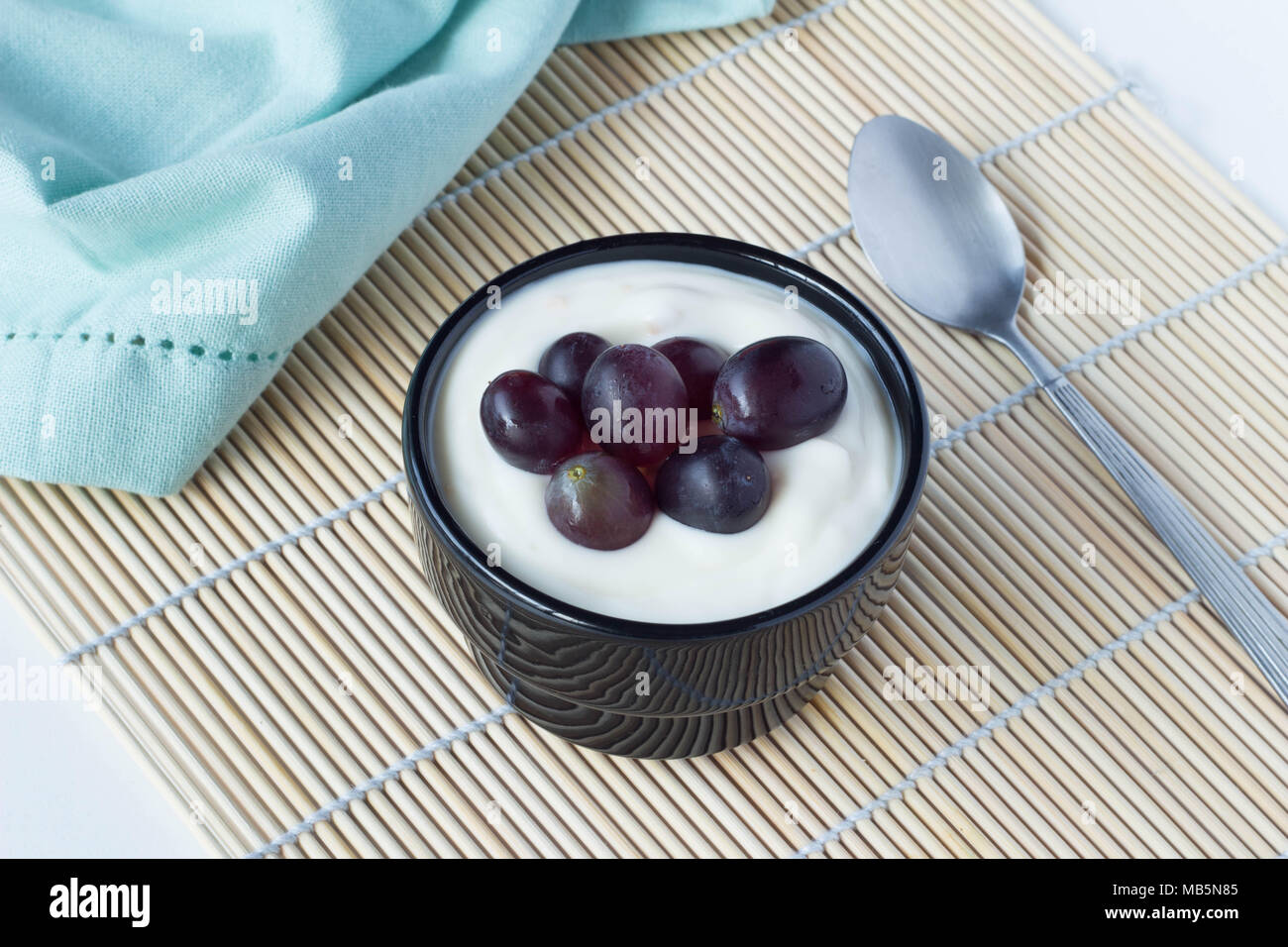 Yoghurt bowl spoon hi-res stock photography and images - Alamy