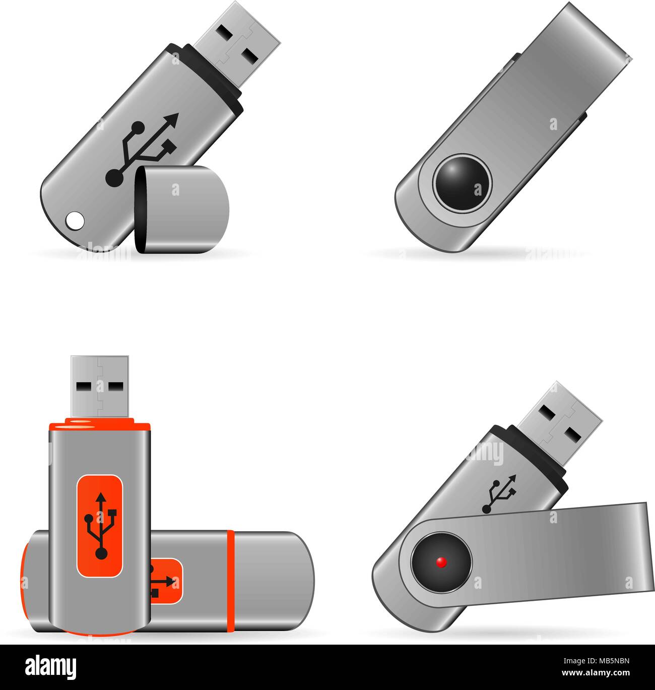 Flash drives vector icons set Stock Vector Image & Art - Alamy