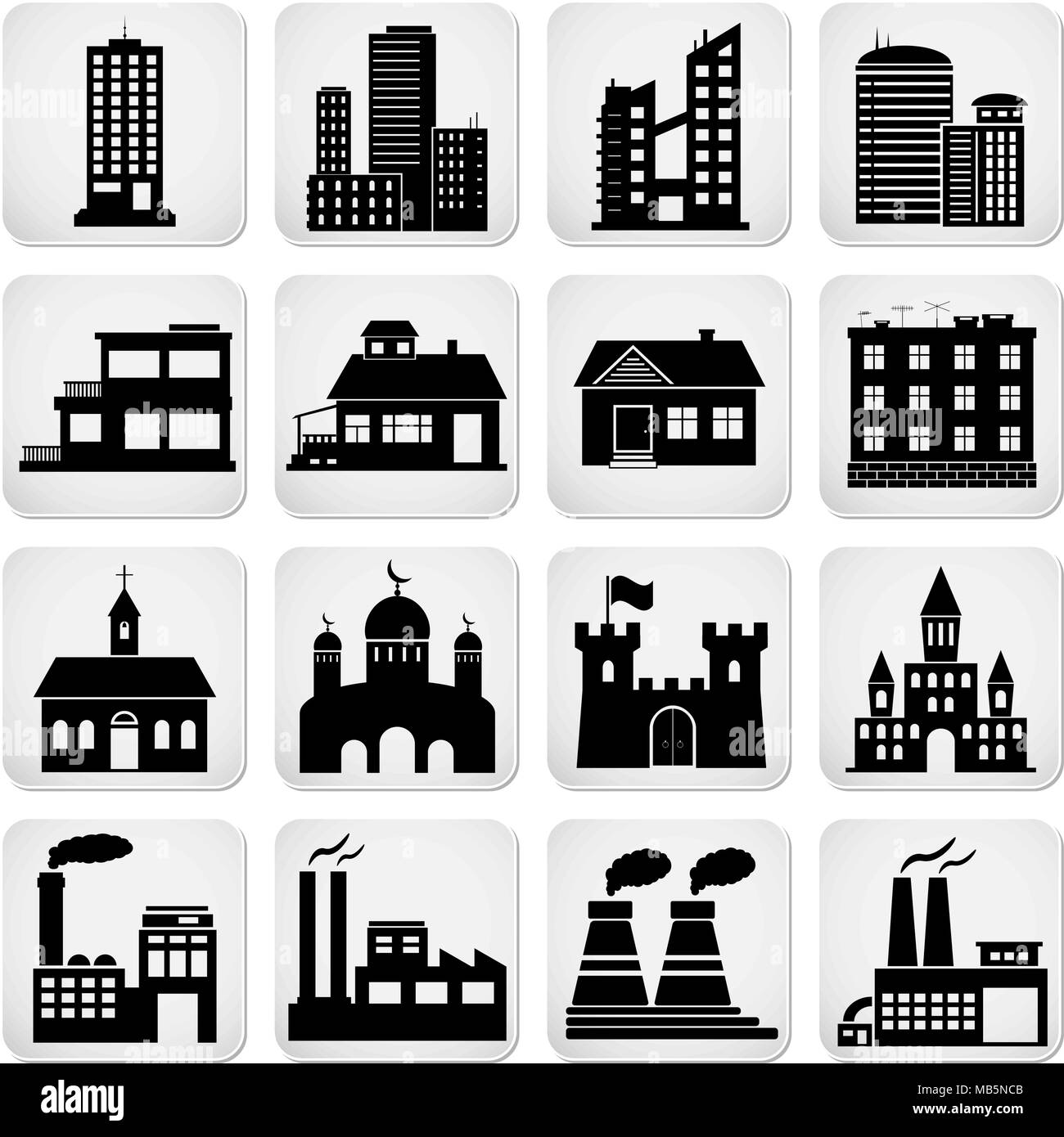 Building architecture various Stock Vector Images - Alamy