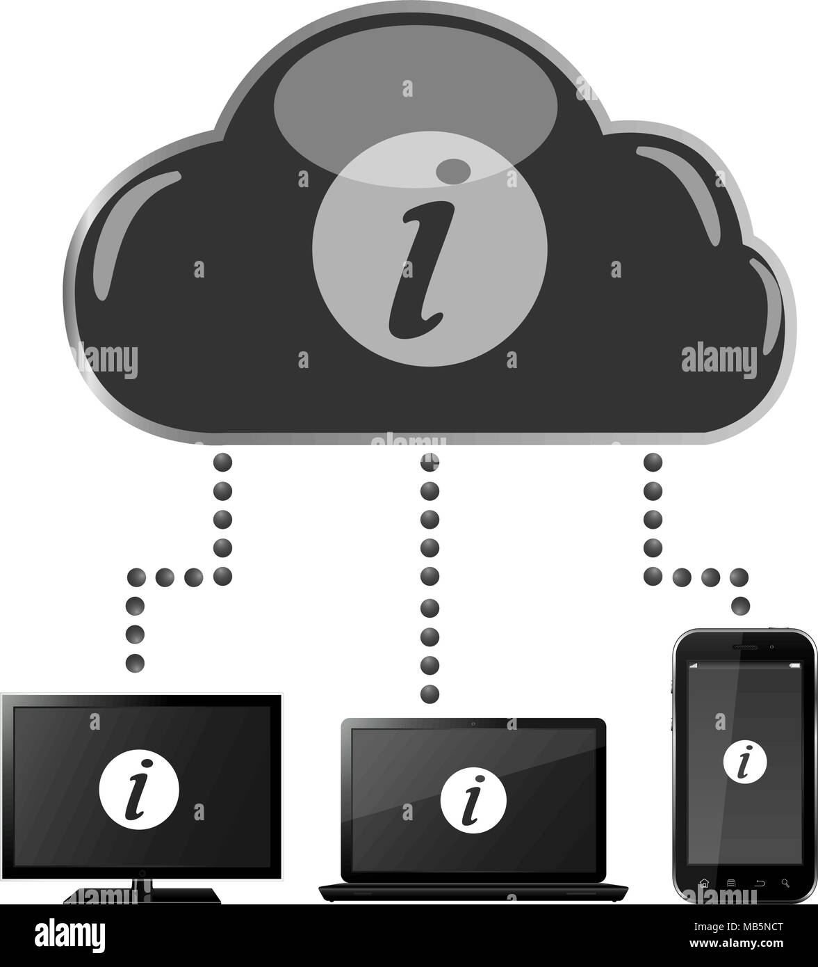 Vector Illustration Of Cloud Computing Concept Stock Vector Image And Art
