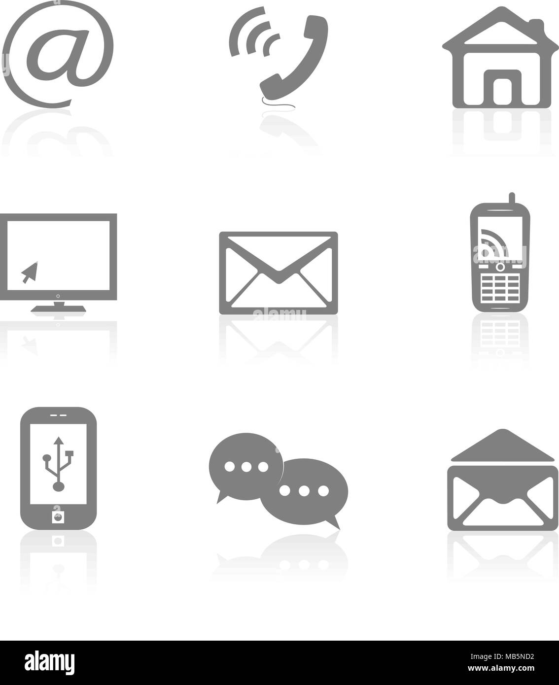 Communication icons set Stock Vector Image & Art - Alamy