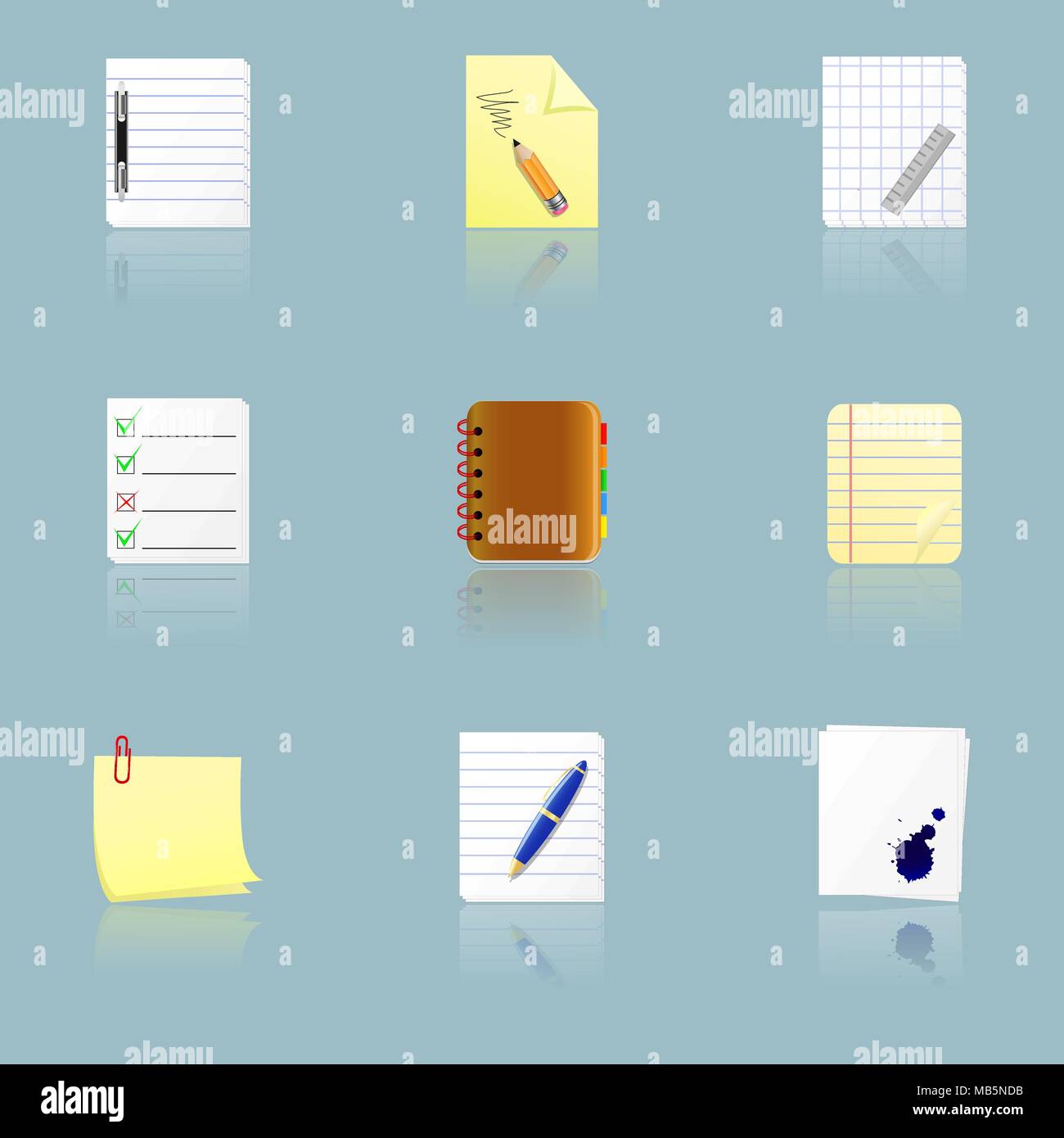 Documents and paper vector icon set Stock Vector Image & Art - Alamy