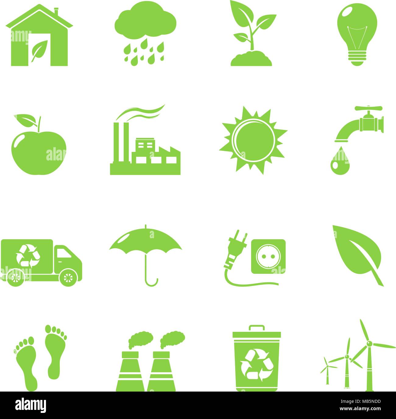 Vector Eco Icons Stock Vector Image & Art - Alamy