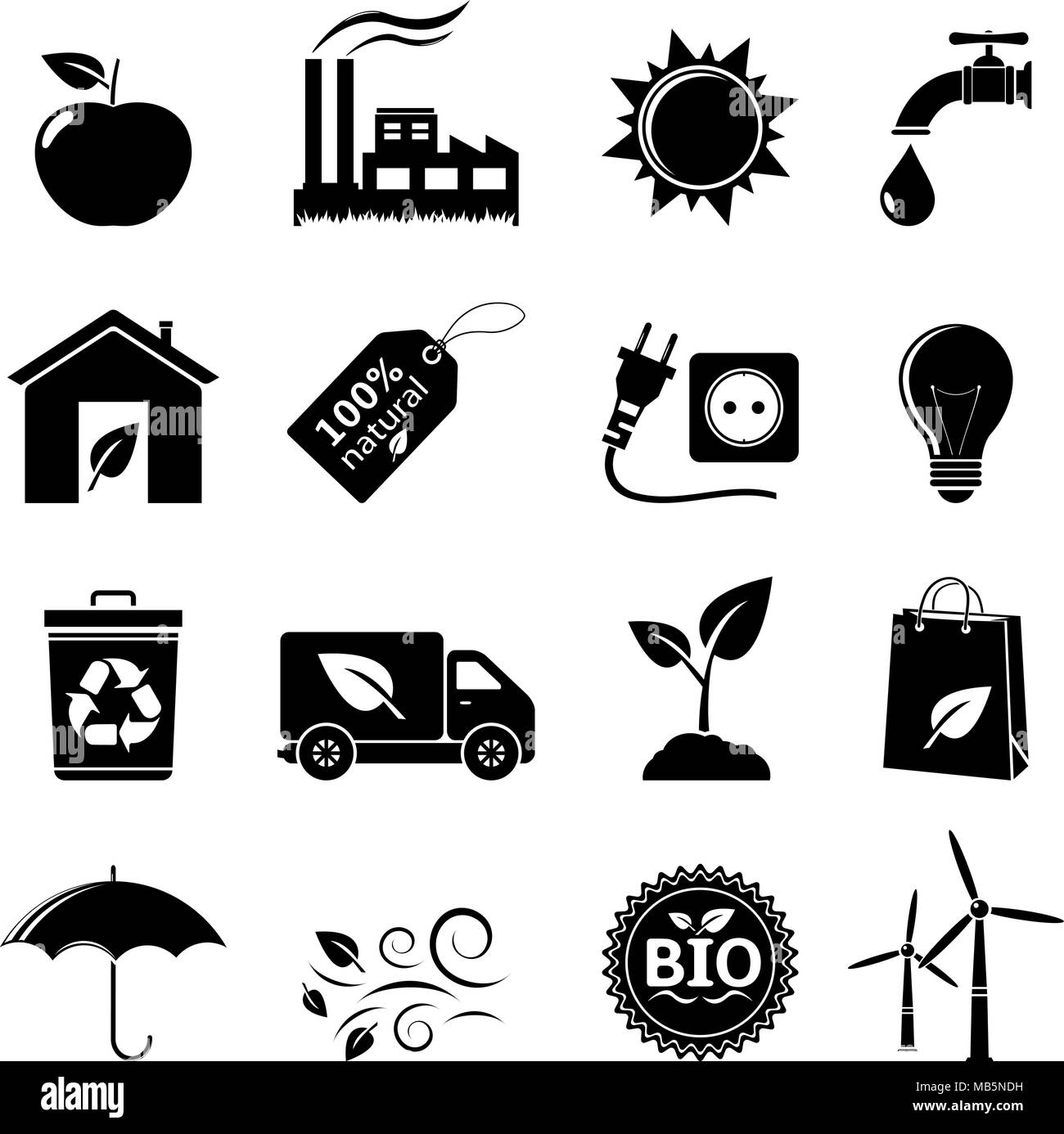 Sun silhouette ecology icon Stock Vector Images - Alamy