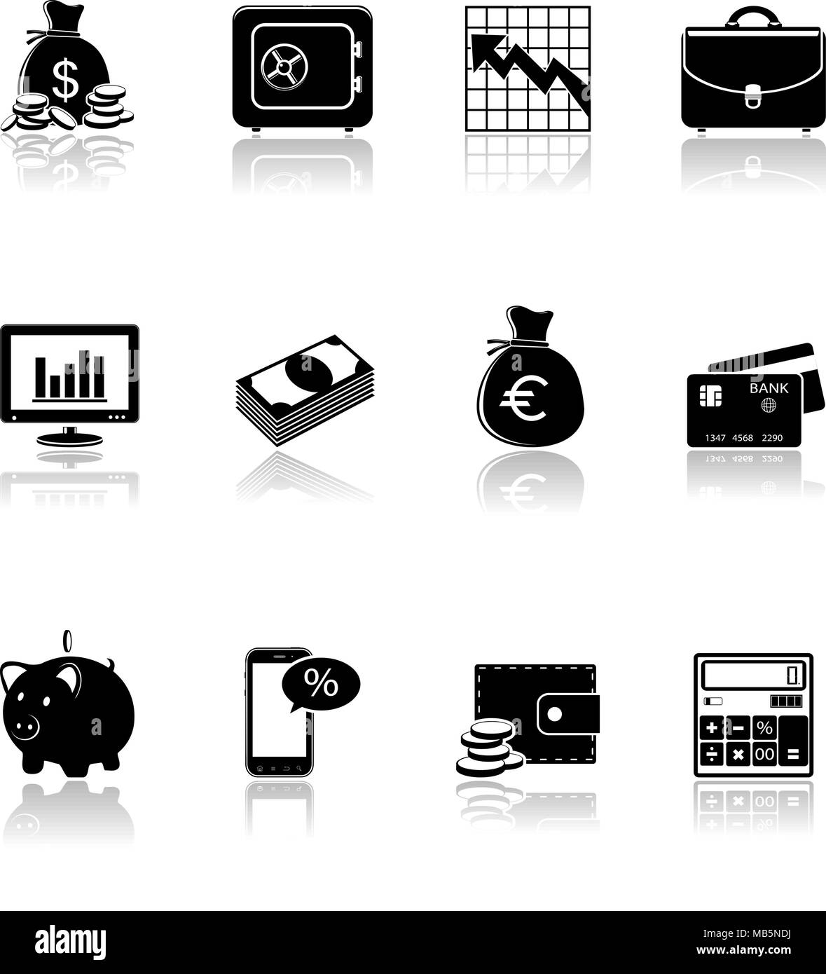 Finance and banking vector icons Stock Vector Image & Art - Alamy