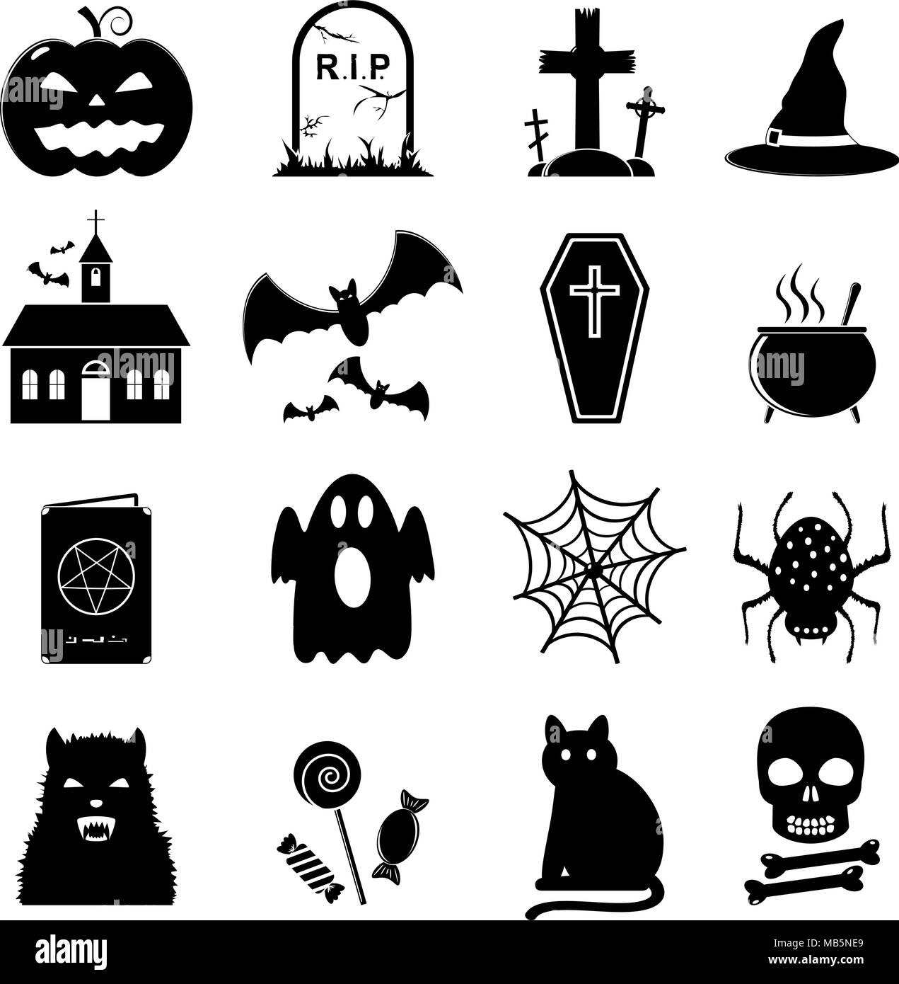 Halloween icon set vector Stock Vector Image & Art - Alamy